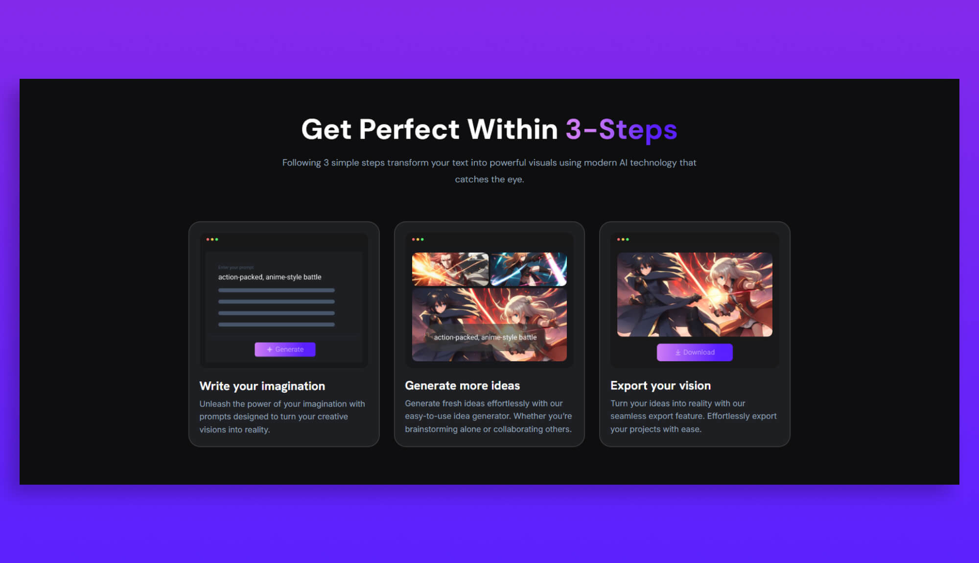 Textivy AI - AI SaaS Template for Elementor Work Process Section | Templately