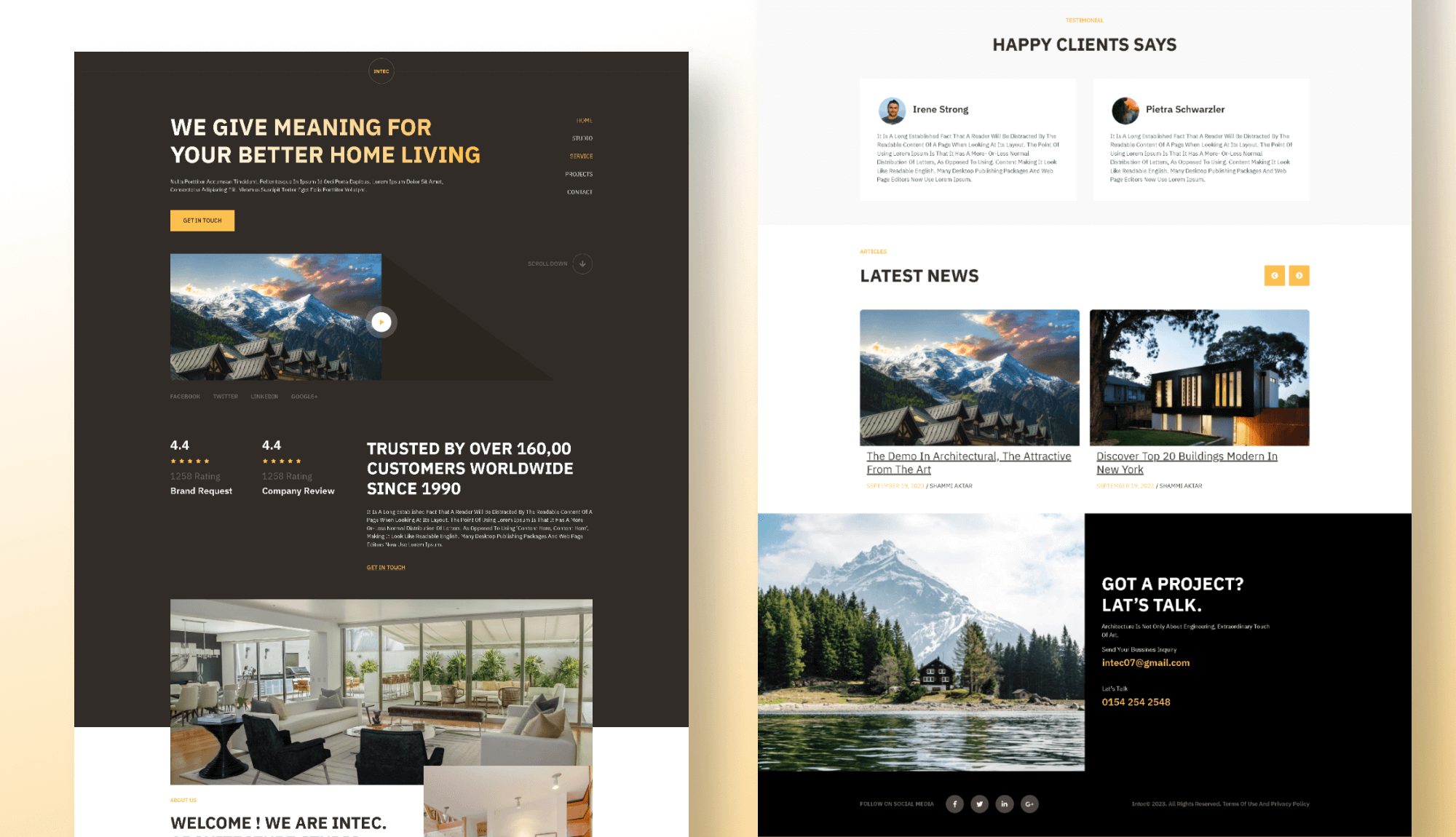 Intec - Multipurpose Parallax Template For Gutenberg Landing Page | Templately