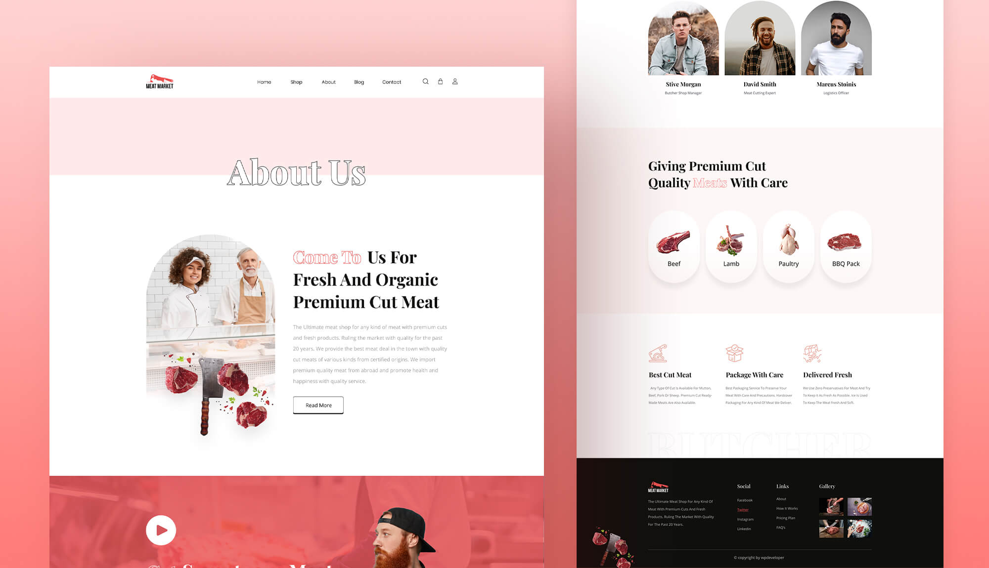 Meat Market - Butcher Shop Website Template About Page | Templately