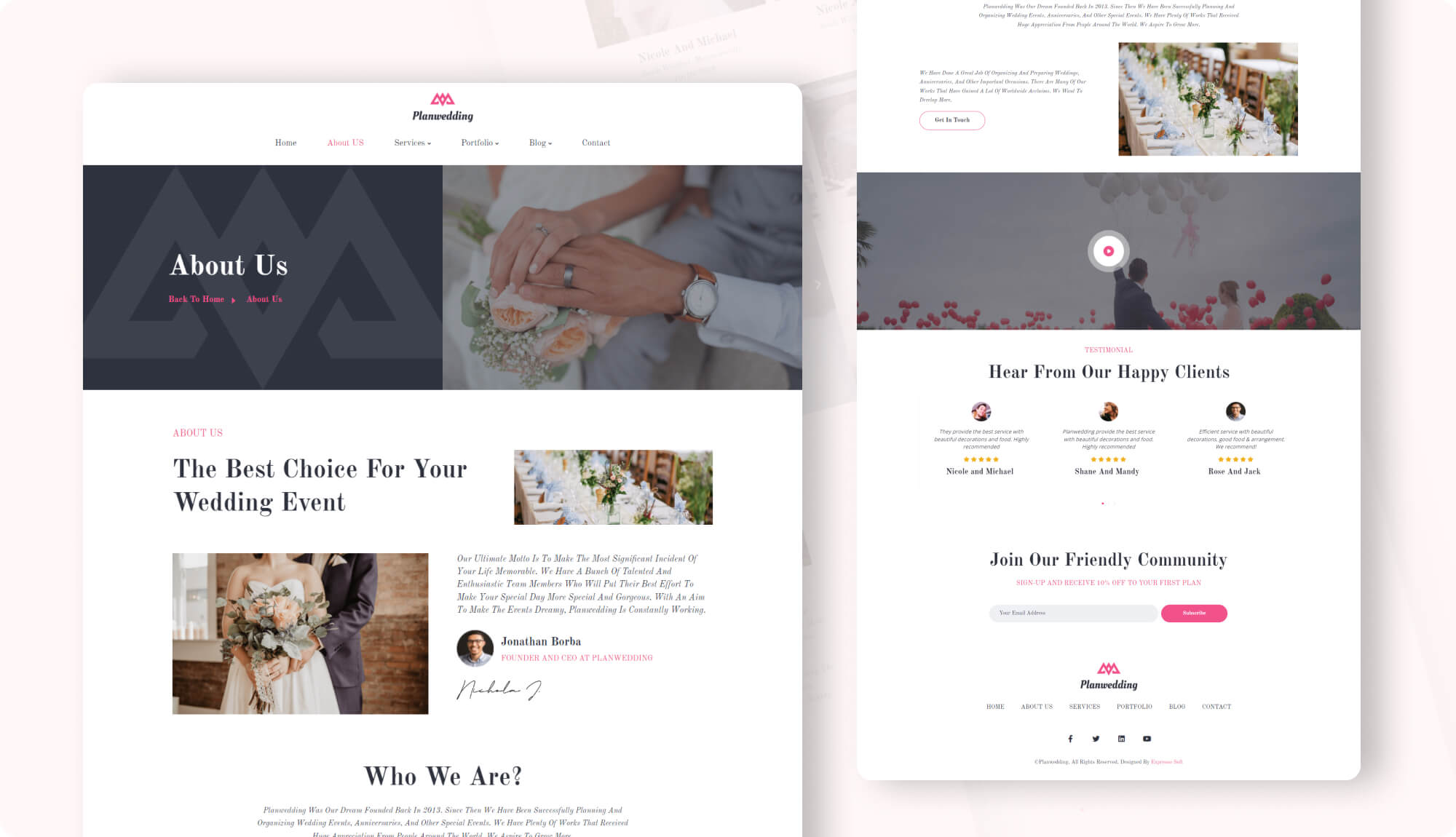Planwedding - Wedding Planner Website Template | Templately