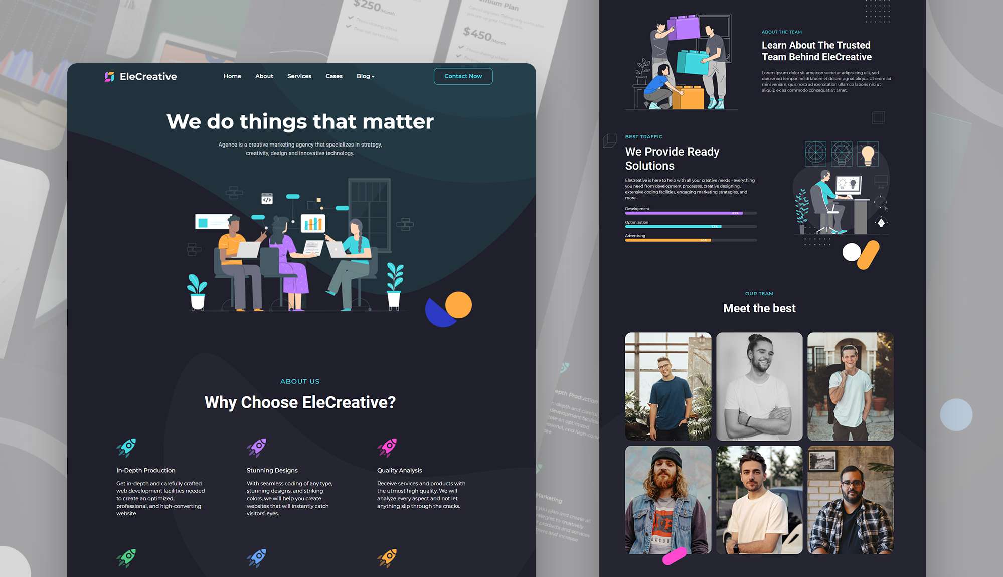 EleCreative Creative Agency Website Template About Page | Templately
