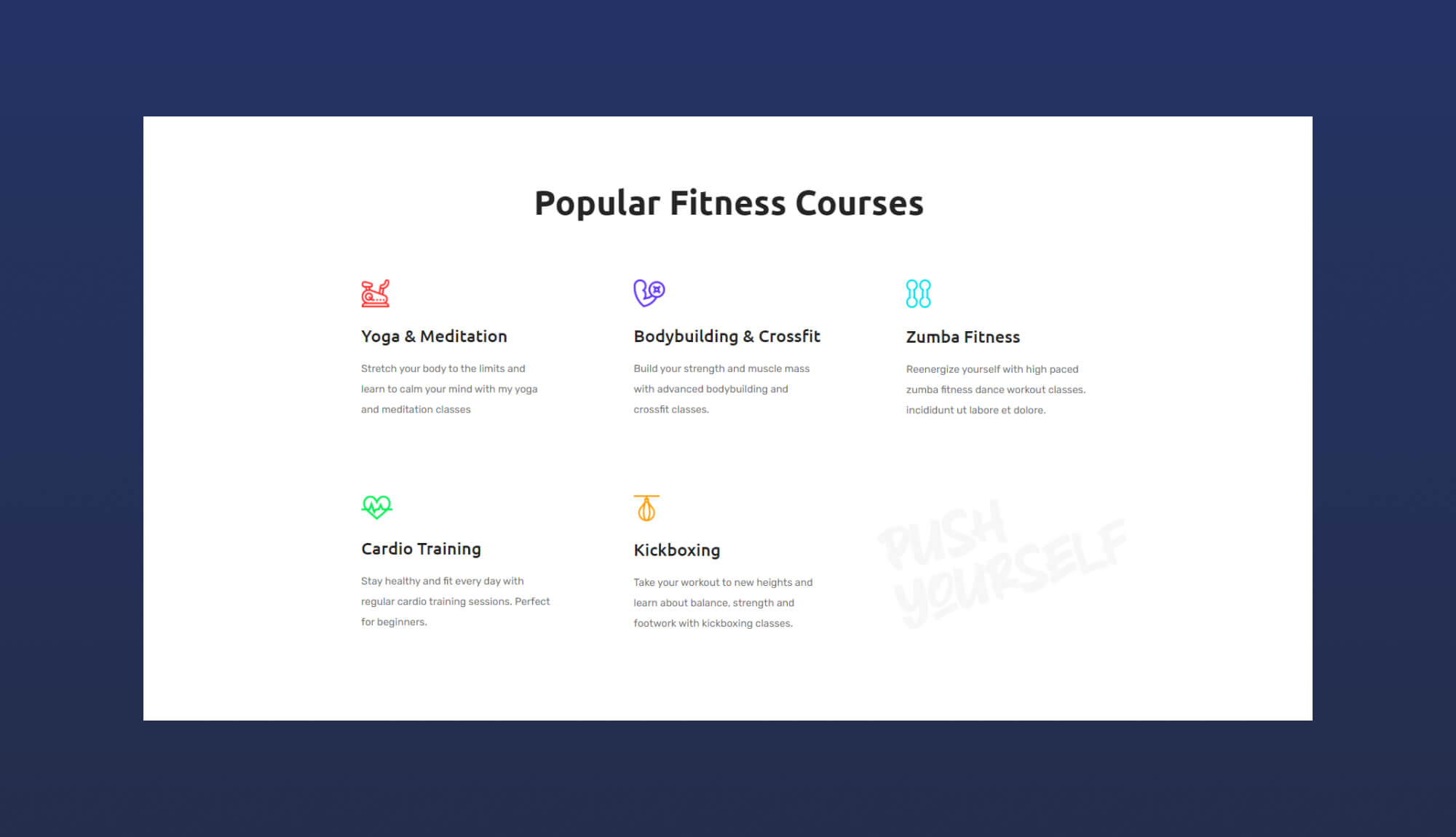 Trainr - Fitness Trainer Template For Gutenberg Courses Section ...