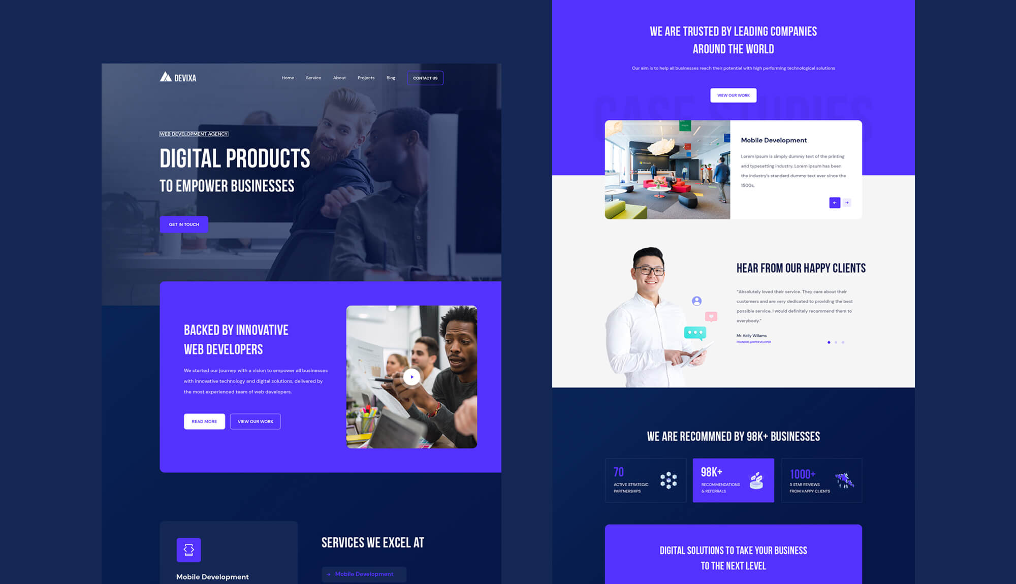 Devixa - Web Development Agency Template | Templately