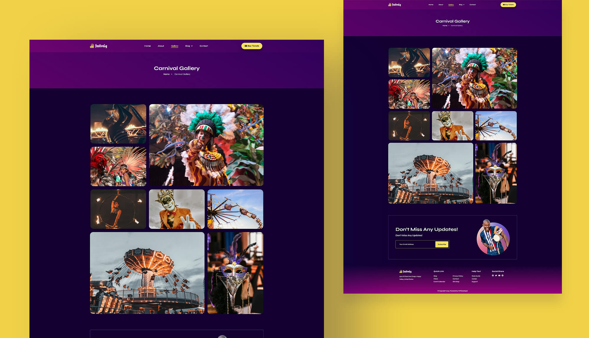 FestiveLy - Carnival Template For Elementor Gallery Page | Templately