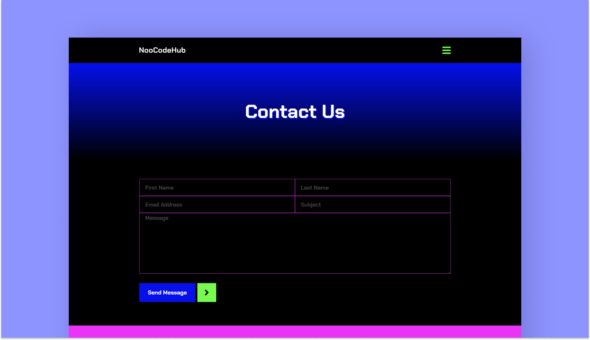 NooCodeHub - No Code Community Website Template Contact Page | Templately