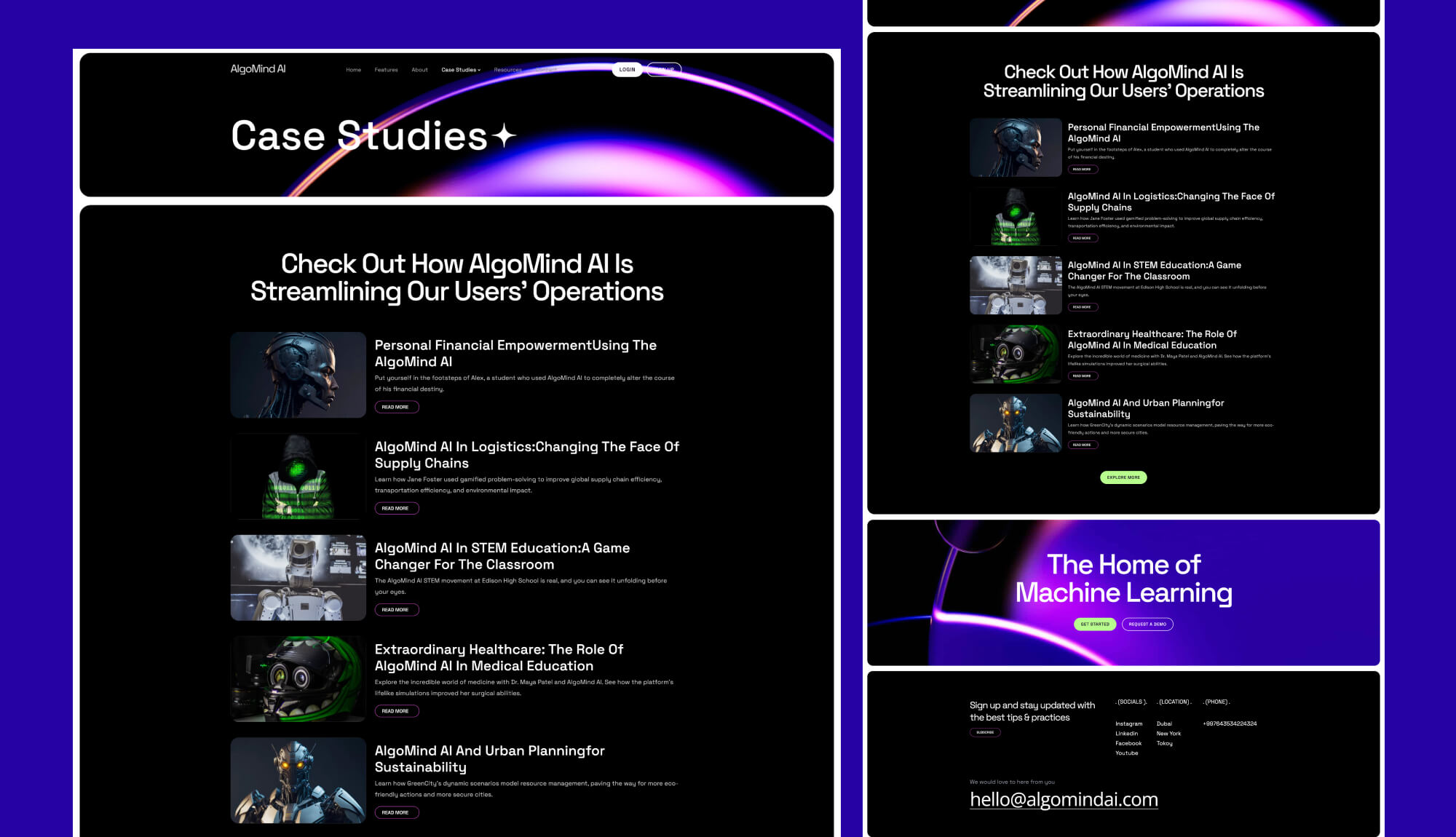 AlgoMind AI- Data Science & Machine Learning Template For Gutenberg Case Studies Page | Templately