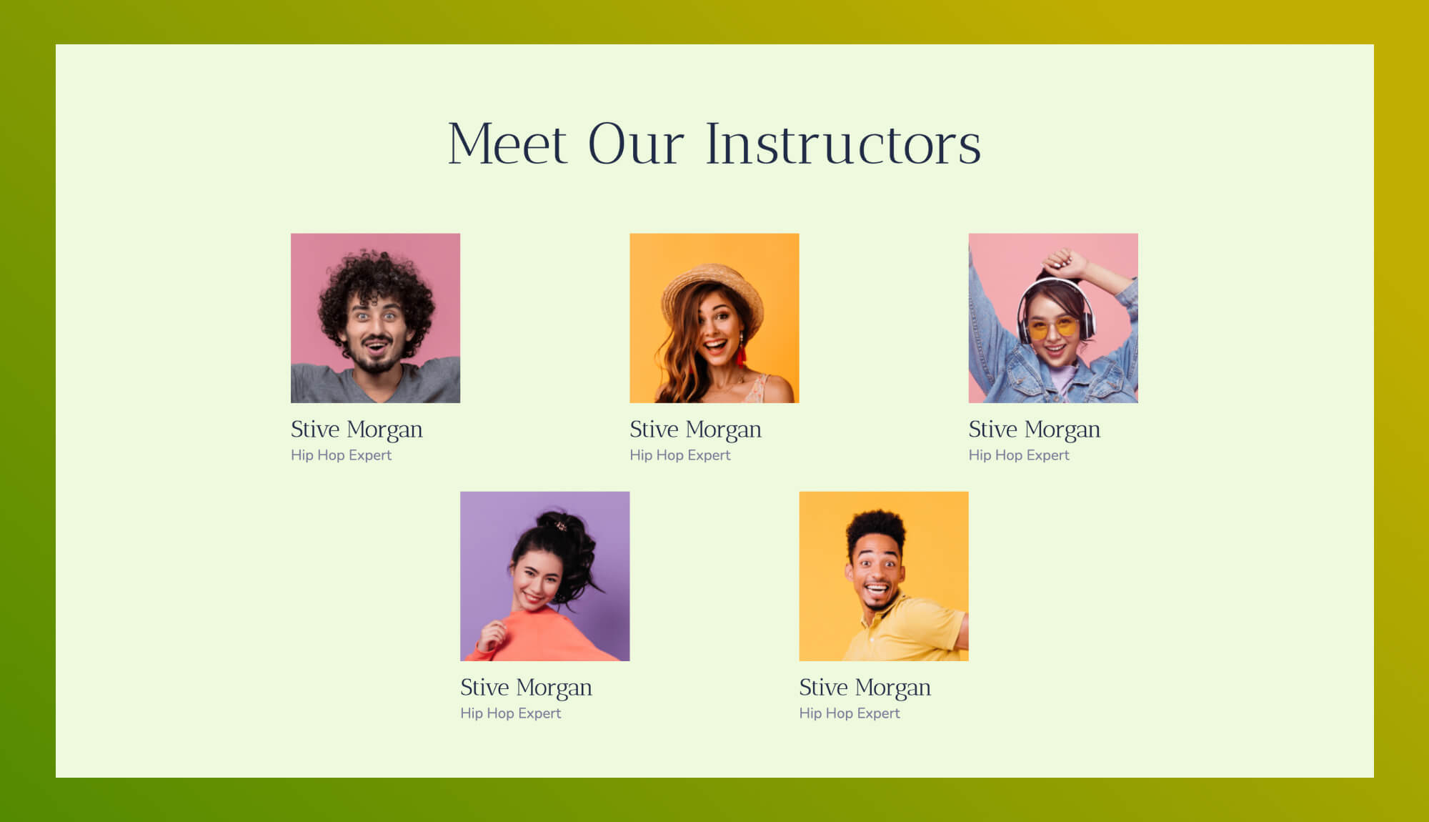 Shake A Leg - Dance Studio Website Template For Gutenberg Team Section ...