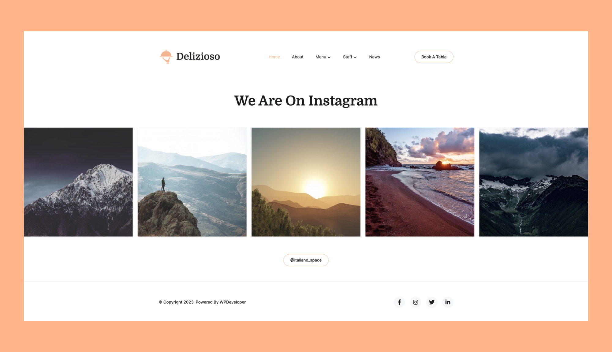 Delizioso - Italian Restaurant Website Template For Gutenberg Footer ...