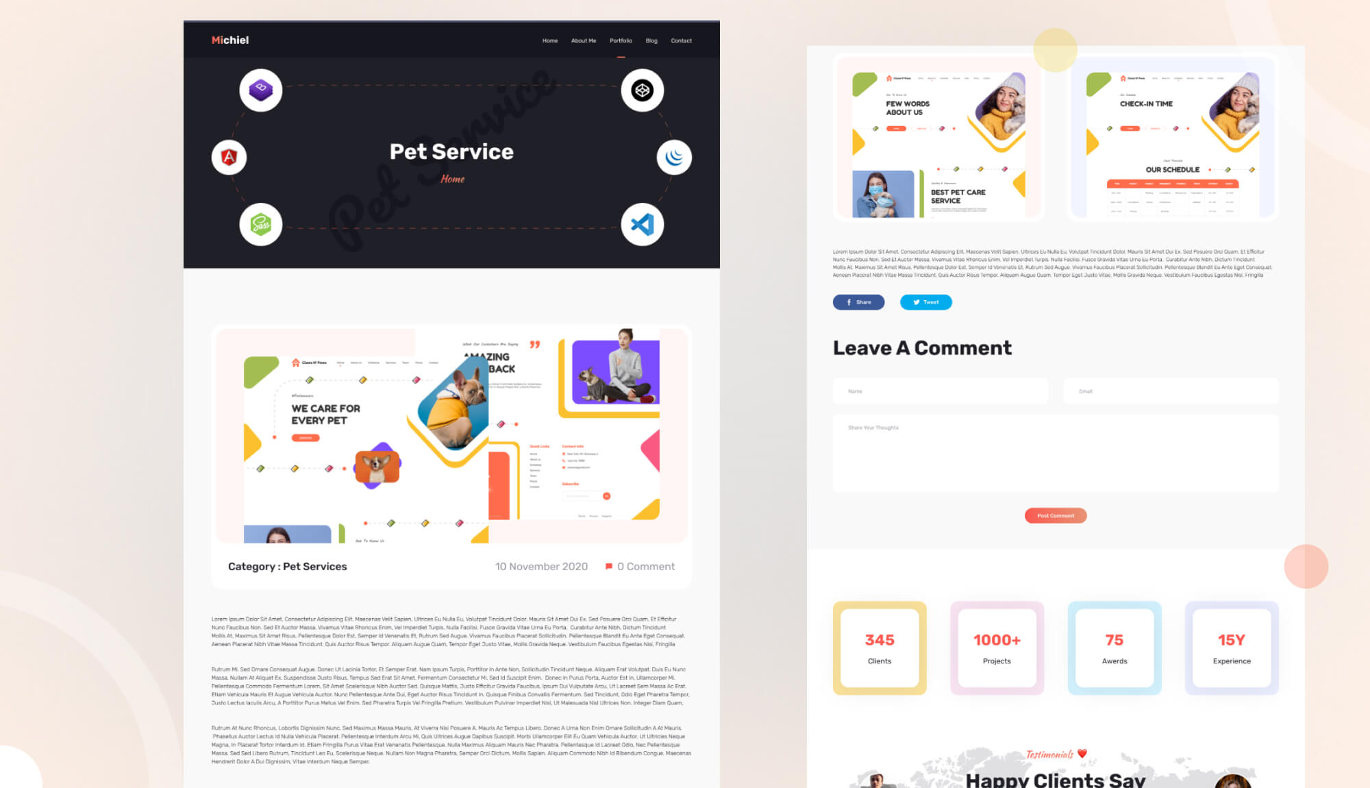 Michiel - Personal Web Developer Website Portfolio Details Page ...