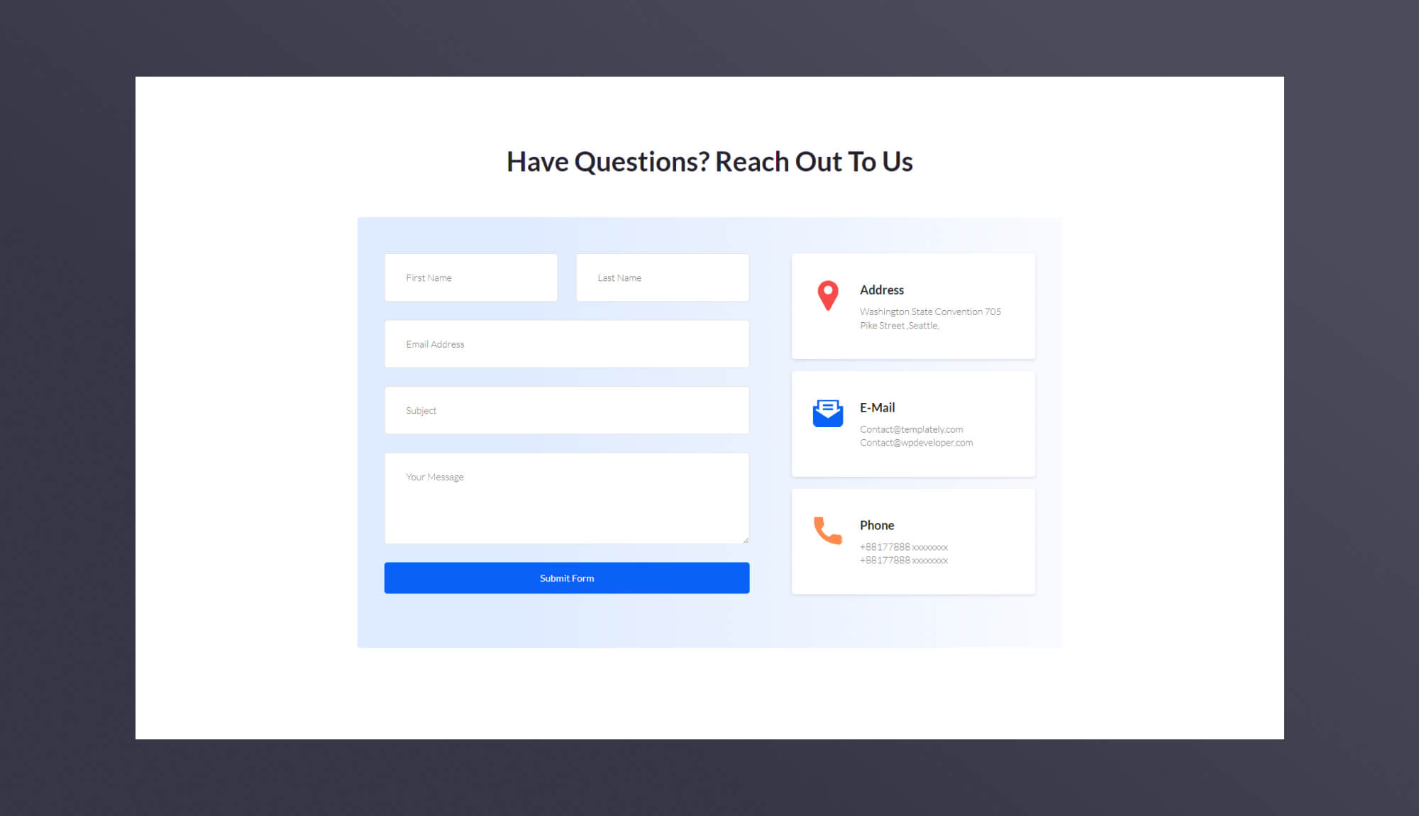 Fixxe - Plumber Website Template For Gutenberg Contact Section | Templately
