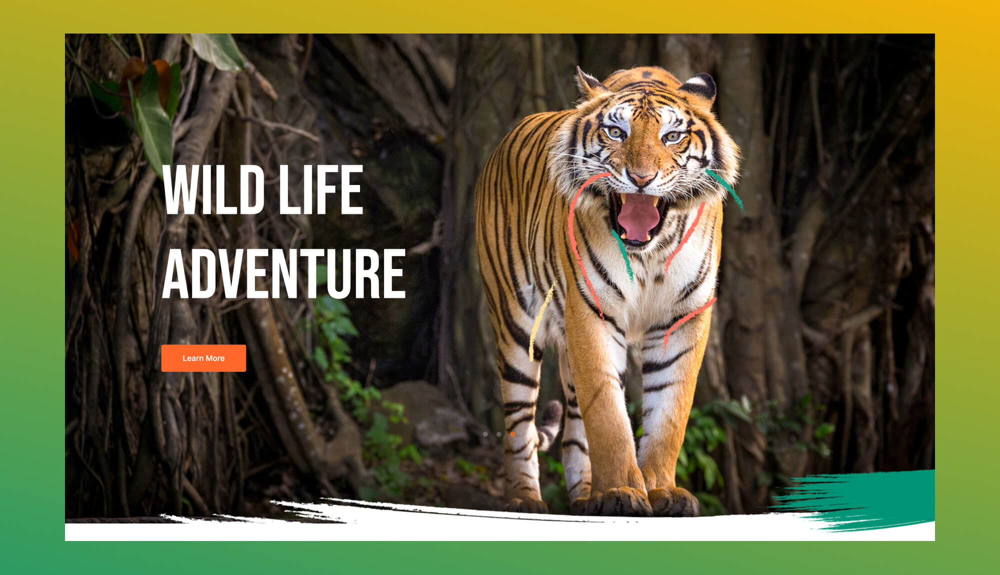 Zoo Park - Safari & Zoo Website Template Hero Section | Templately