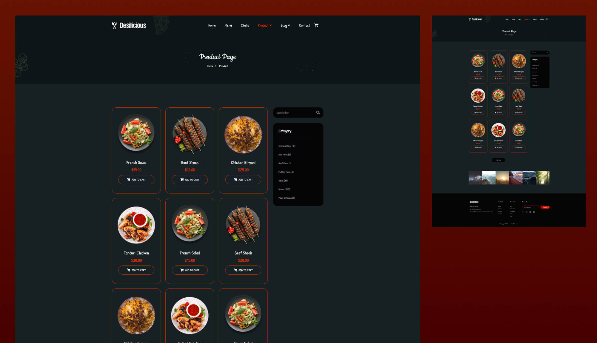 Desilicious - Indian Restaurant Template For Gutenberg Product Page ...