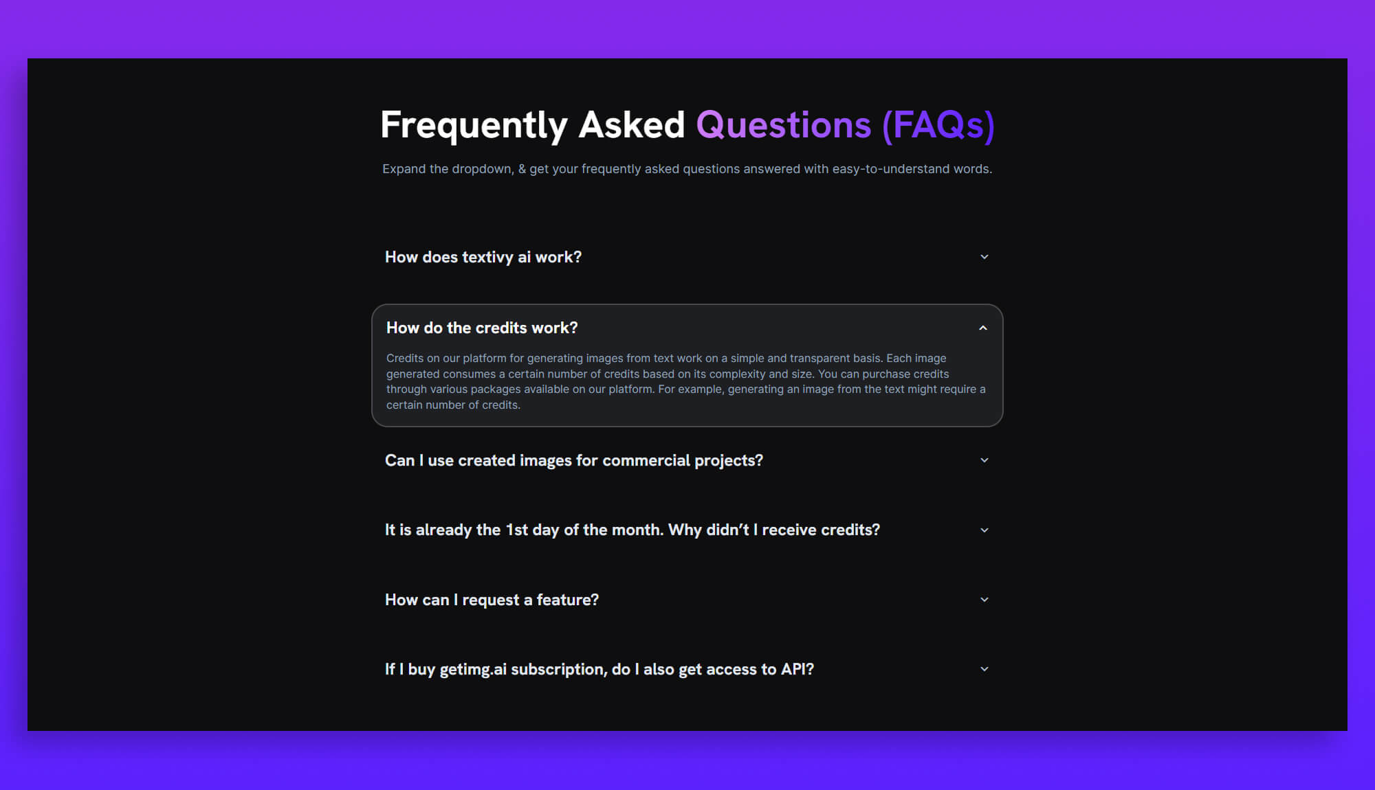 Textivy AI - AI SaaS Template for Gutenberg FAQ Section | Templately