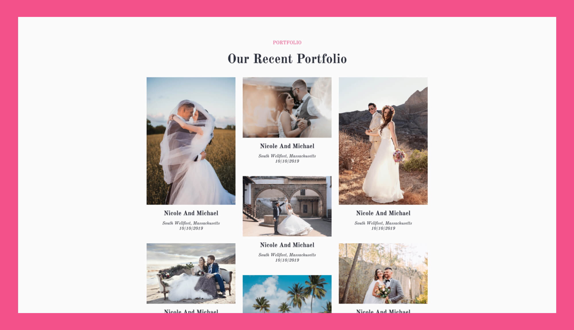 Planwedding - Gutenberg Wedding Planner Website Template Portfolio ...