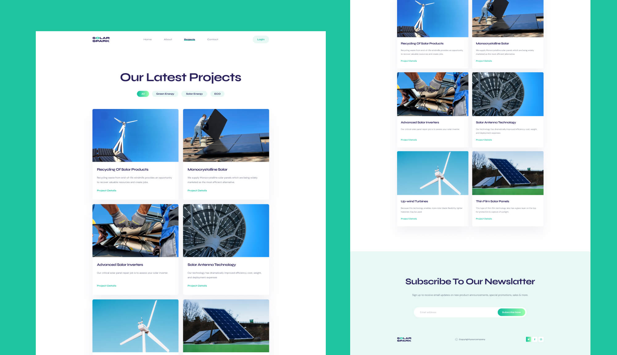 SSolar Spark- Solar & Green Energy Service Website Template Project ...