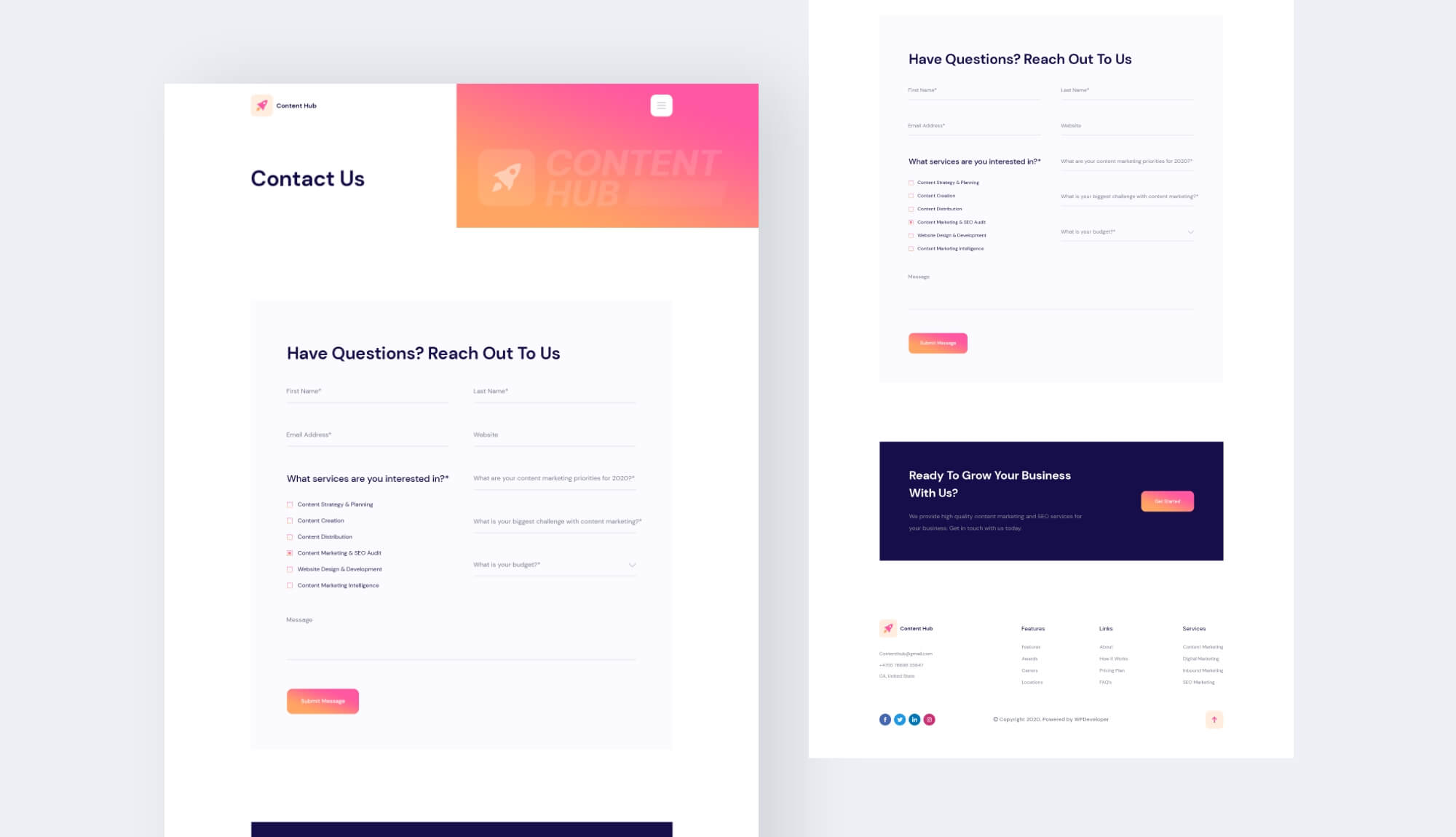 Content Hub - Content Marketing Website Template For Elementor | Templately