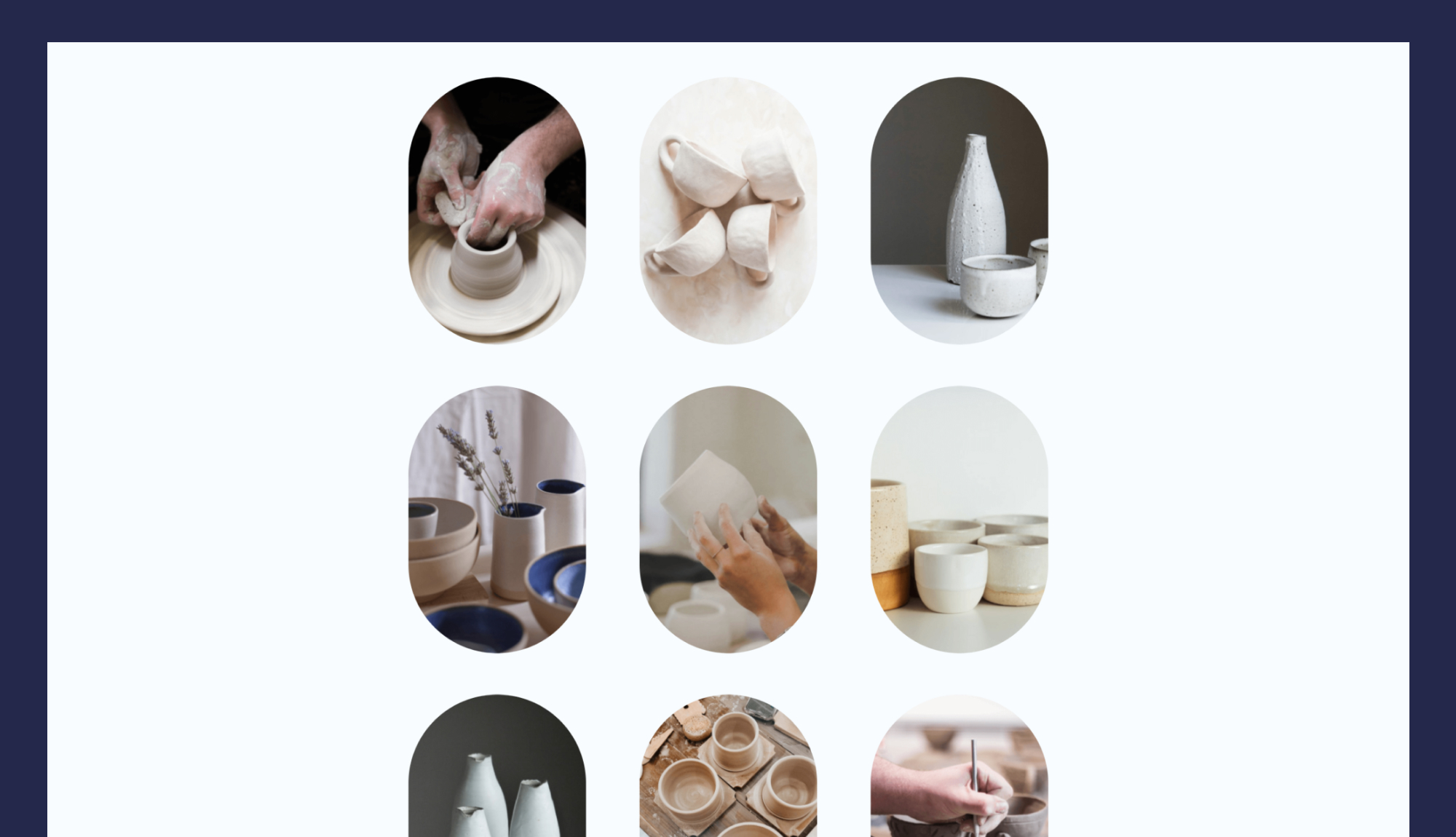 EleCeramics - Ceramic Website Template Gallery Section | Templately