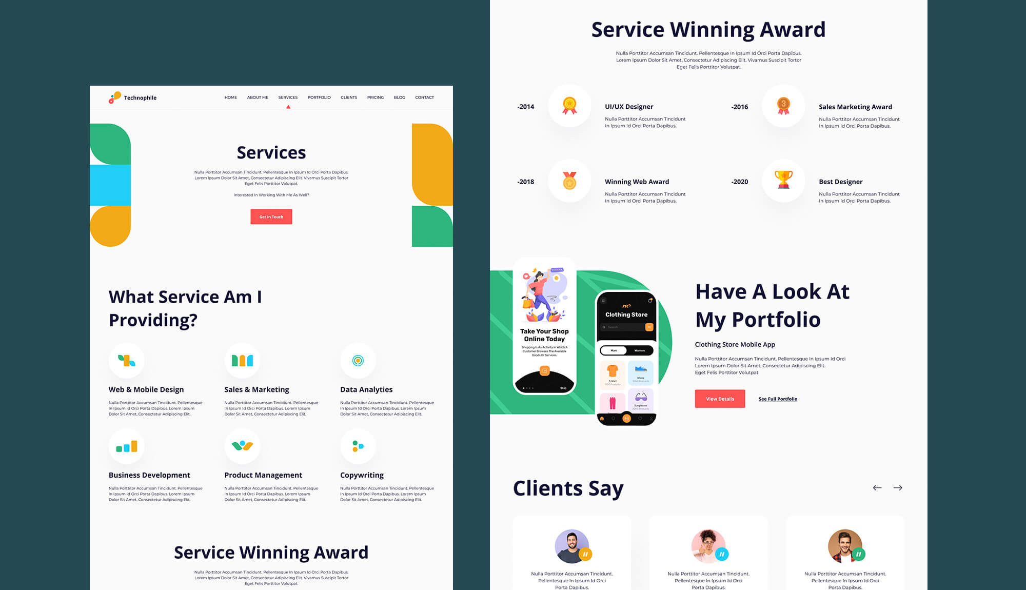 Technophile - Tech Freelancer Portfolio Website | Templately