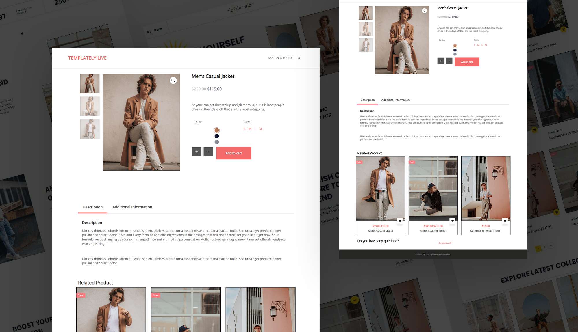 Gloria - Boutique Store Website Template Single Product Page | Templately Gloria - Boutique Store Website Template Single Product Page | Templately