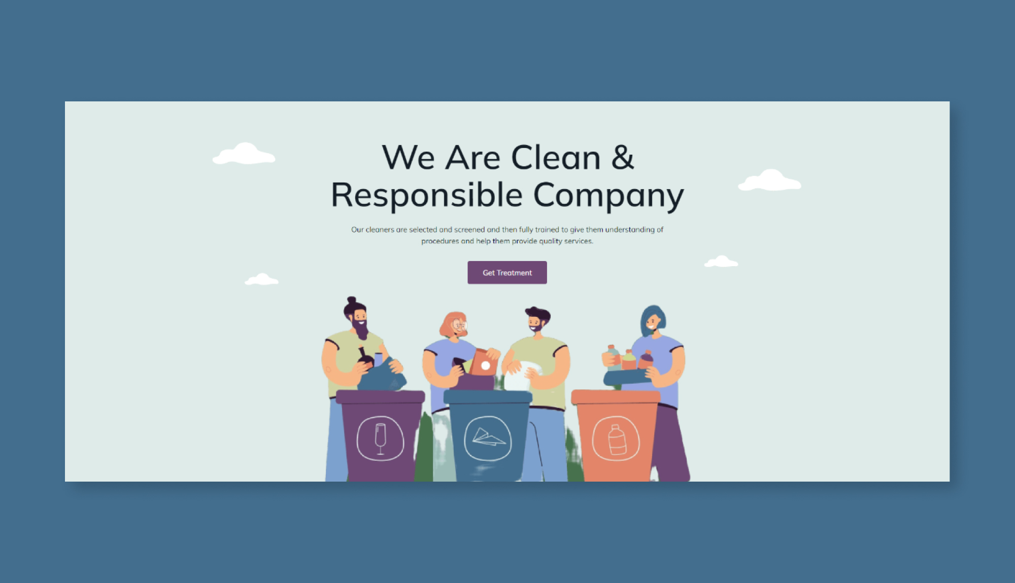 CleanSwipe: Cleaning Service Website Gutenberg Template Hero Section ...