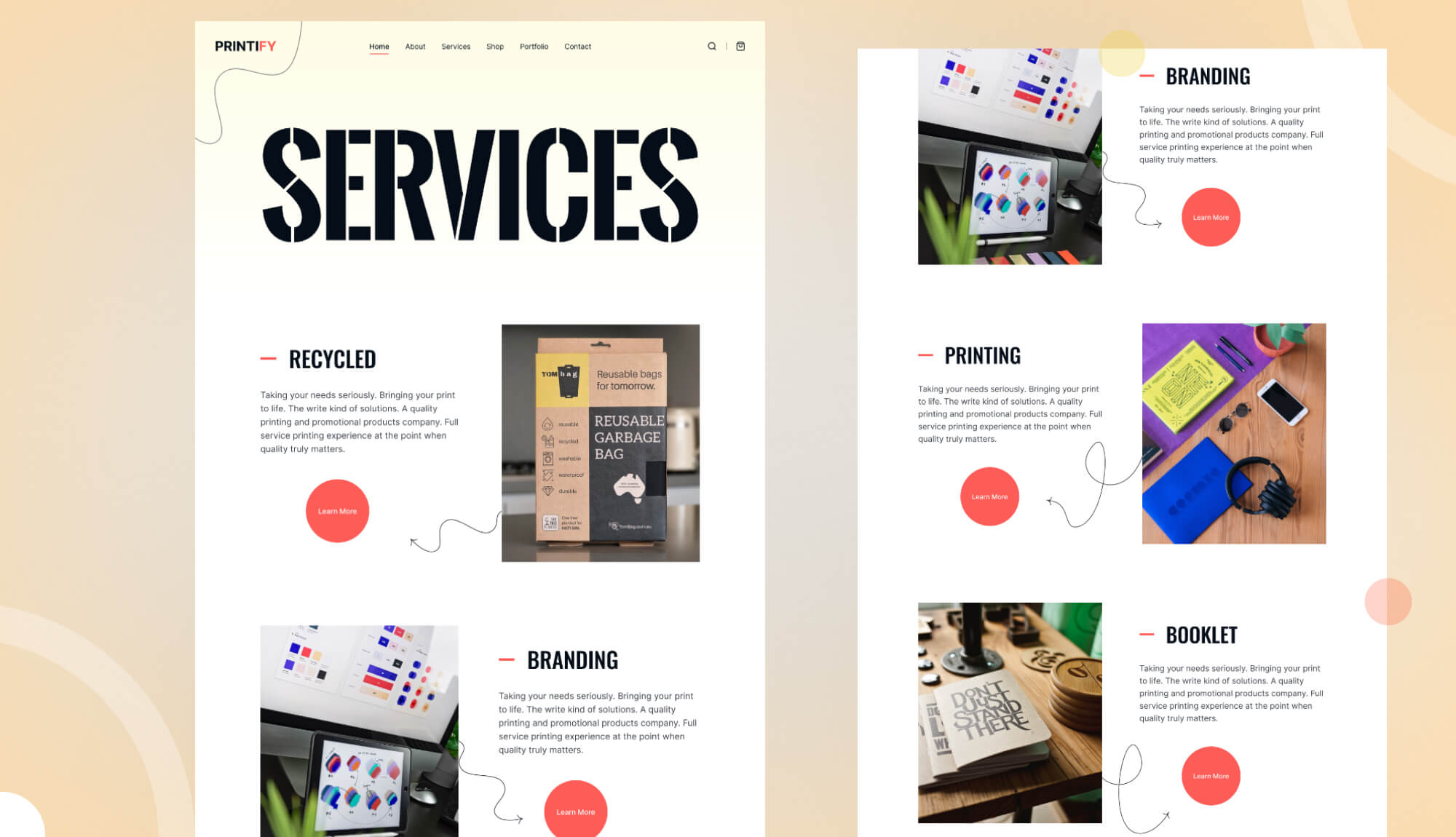 Printify - Online Printing Website Template Services | Templately