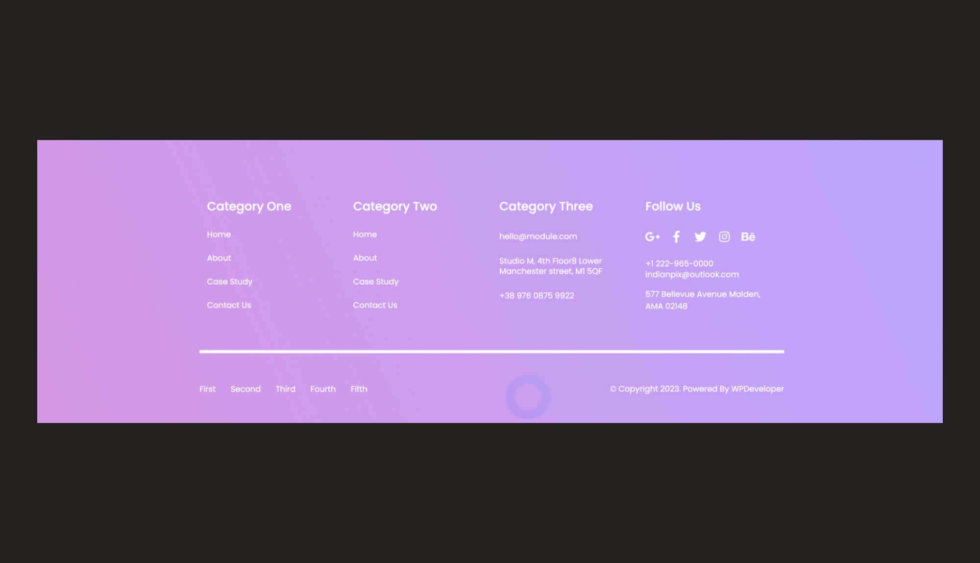 Dlab - Digital Agency Website Template For Gutenberg Footer Section ...