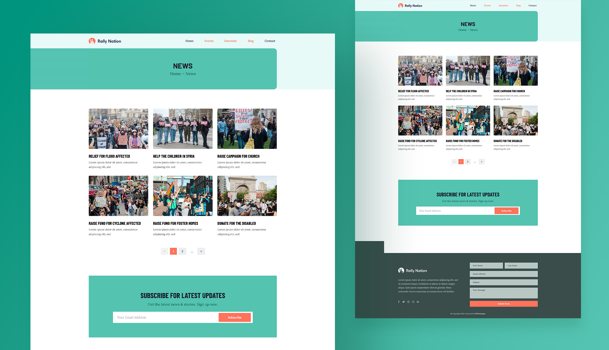 Rally Nation - Petition Website Template For Gutenberg Blog Page ...
