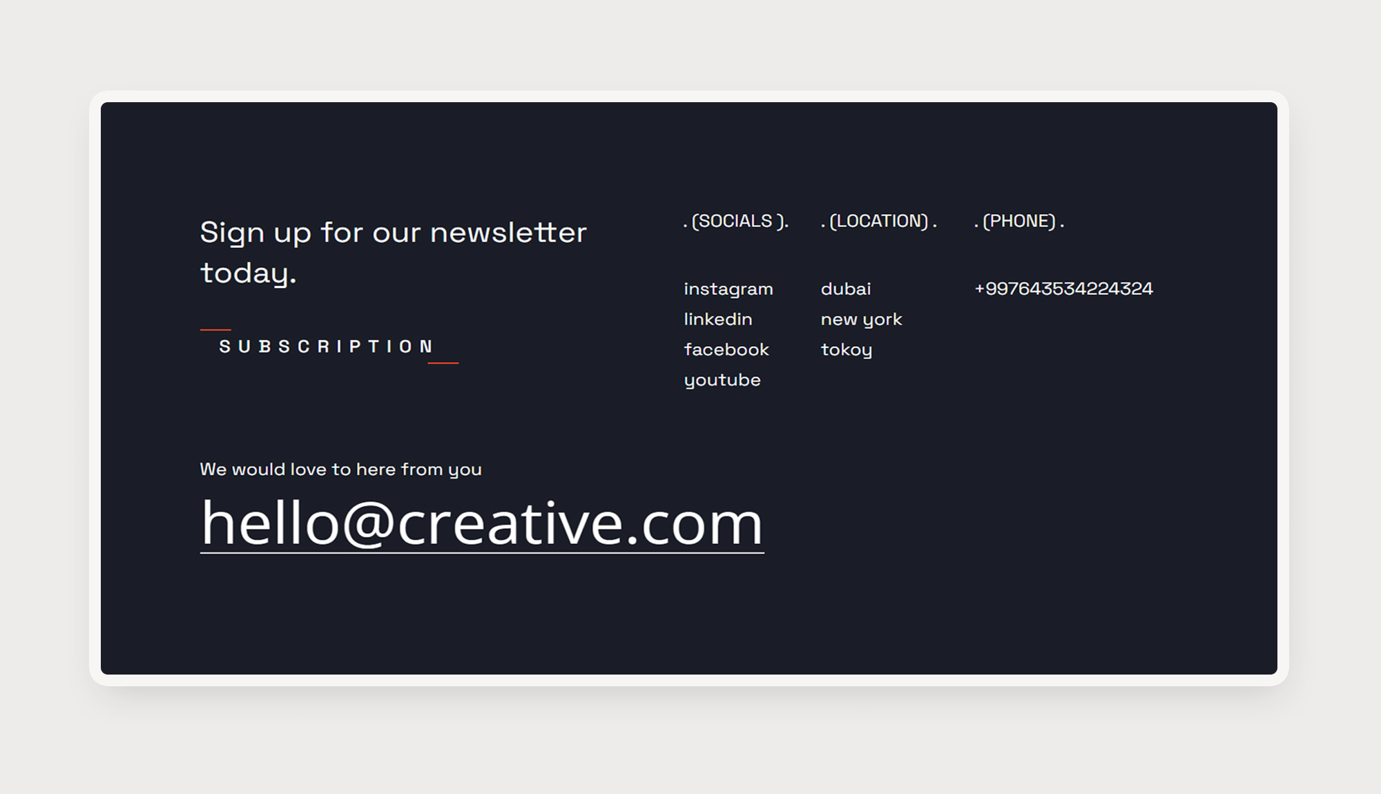 LensLy - Photography Template For Elementor Footer | Templately