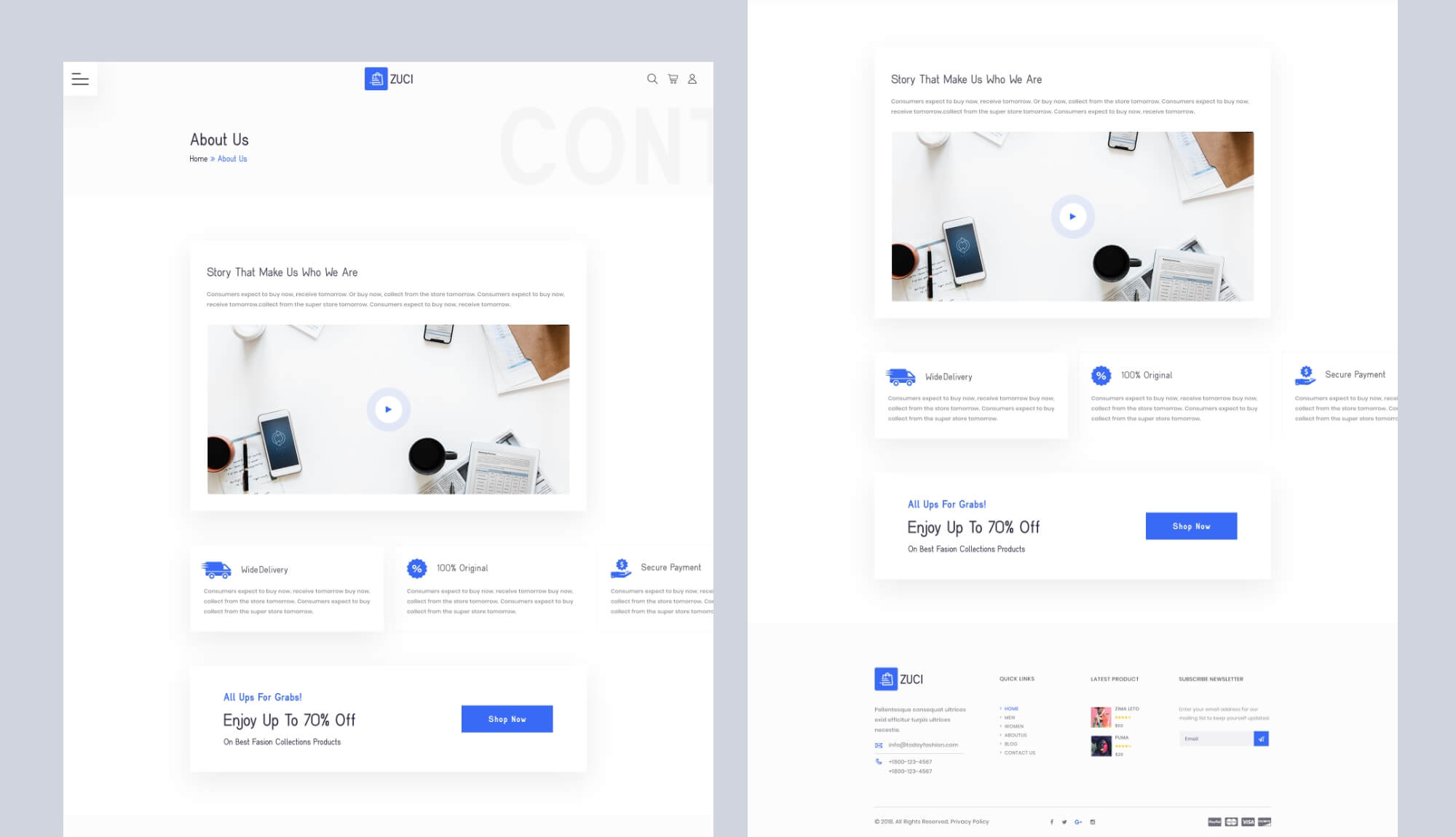EleCommerce E-commerce About Page | Templately