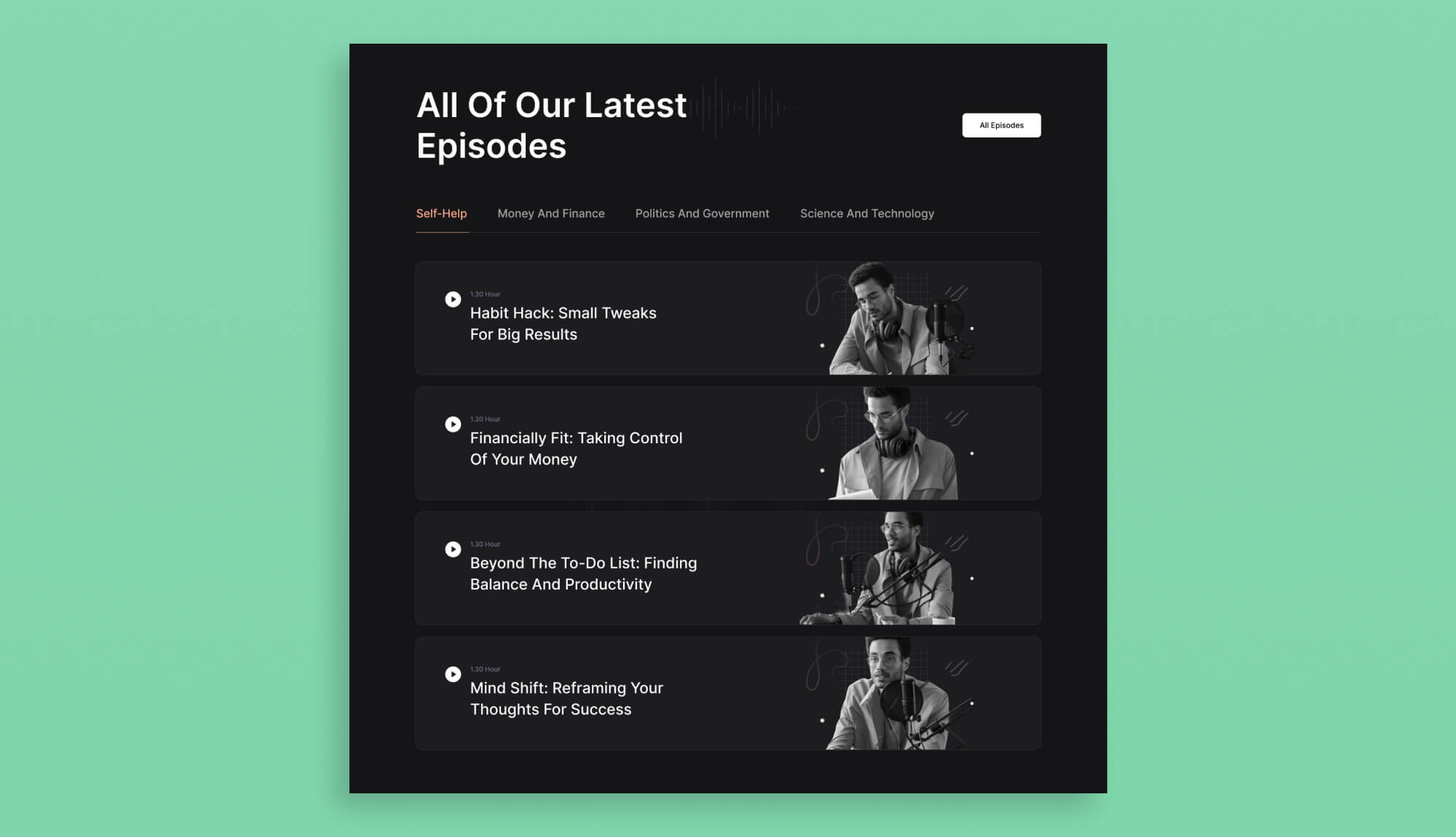 Memymic – Podcast Website Template for Elementor Latest Episodes ...