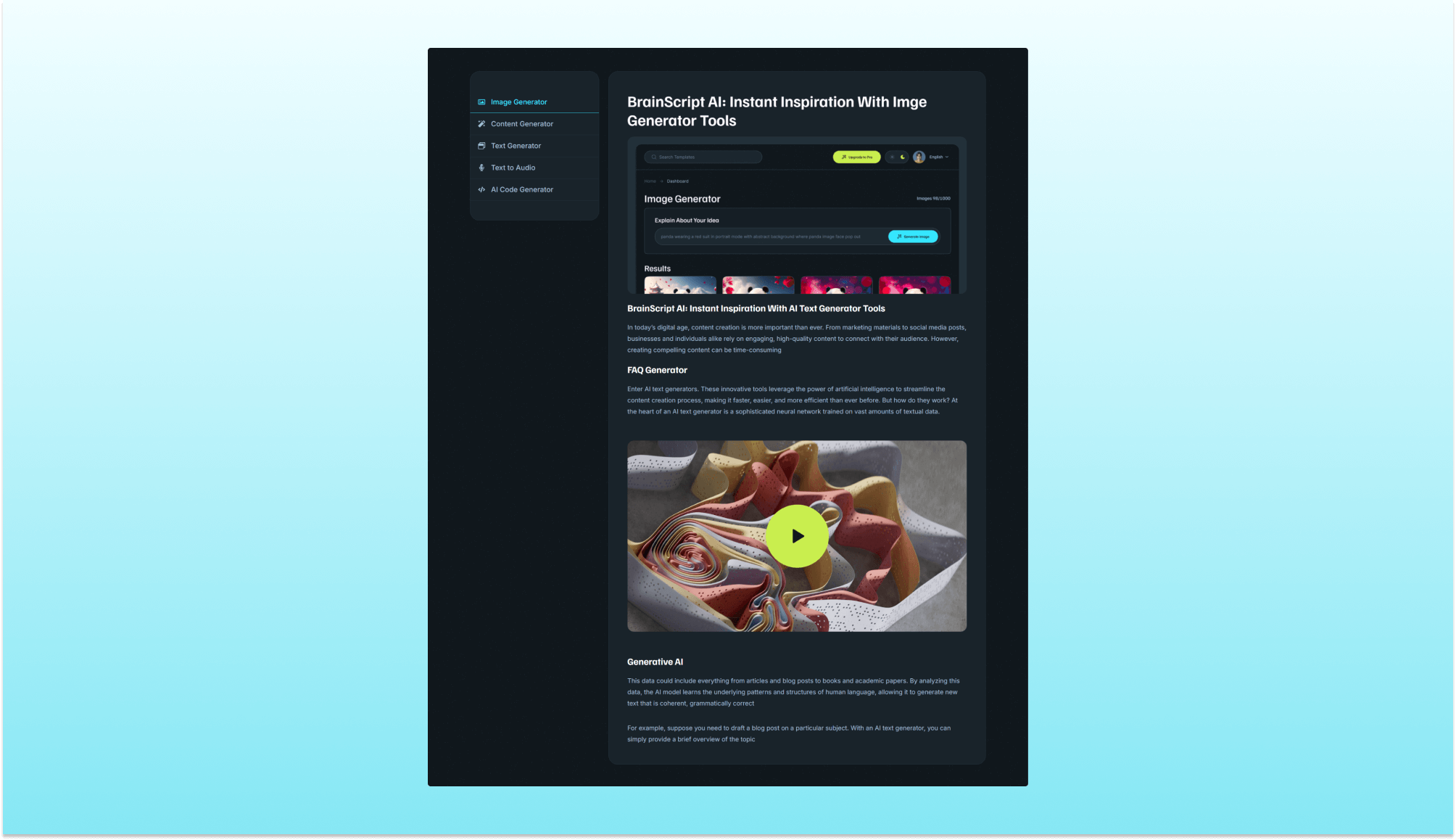BrainScript AI – Multipurpose AI SaaS Website TemplateUse Cases Section | Templately