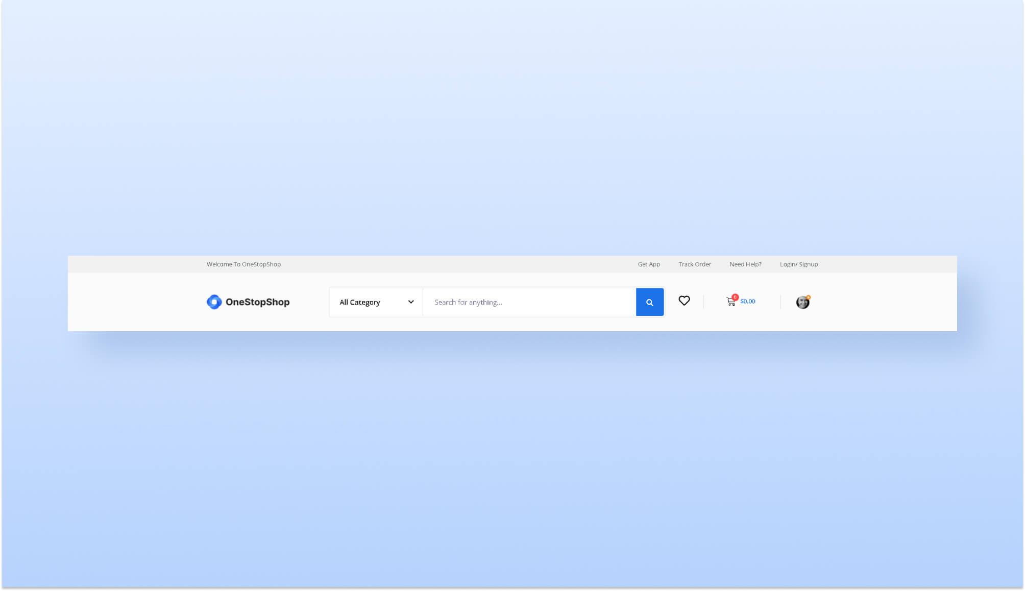 OneStopShop - Multipurpose WooCommerce Template For Elementor Header ...