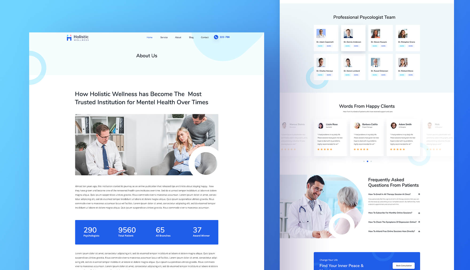 Holistic Wellness - Mental Healthcare Website | Templately