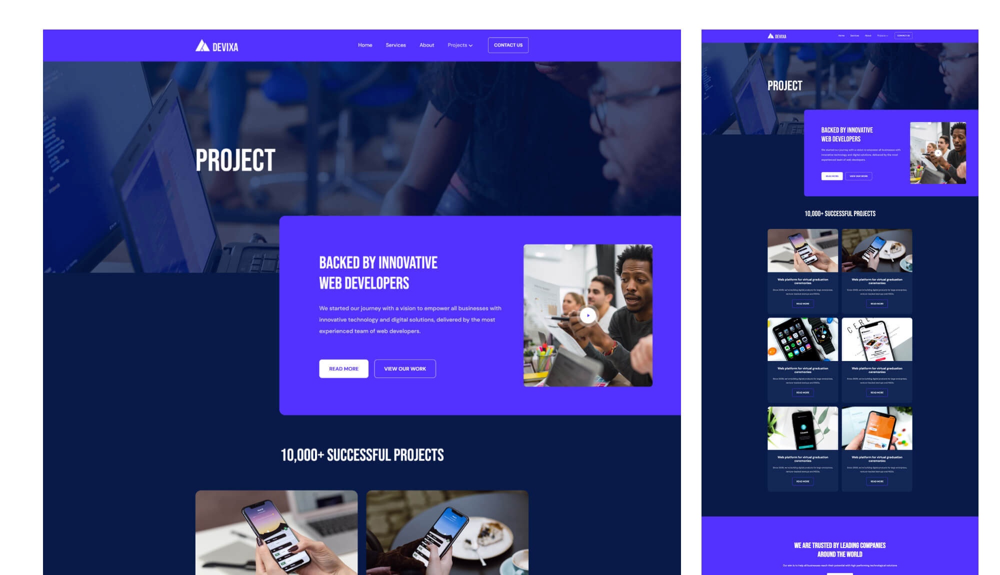 Devixa - Web Development Agency Template For Gutenberg Project Page | Templately