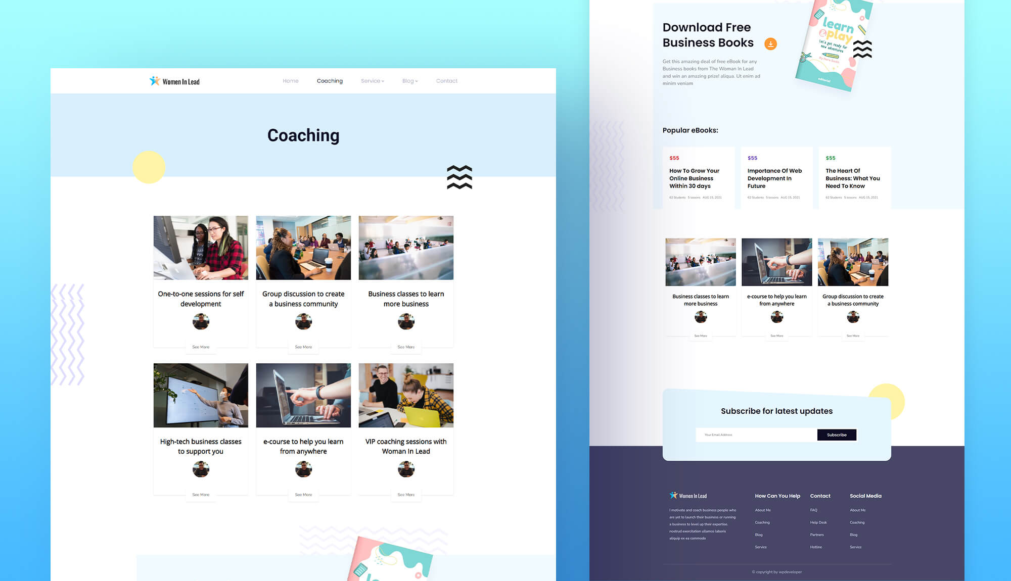 Women In Lead - Female Business Coach Template Coaching Page | Templately