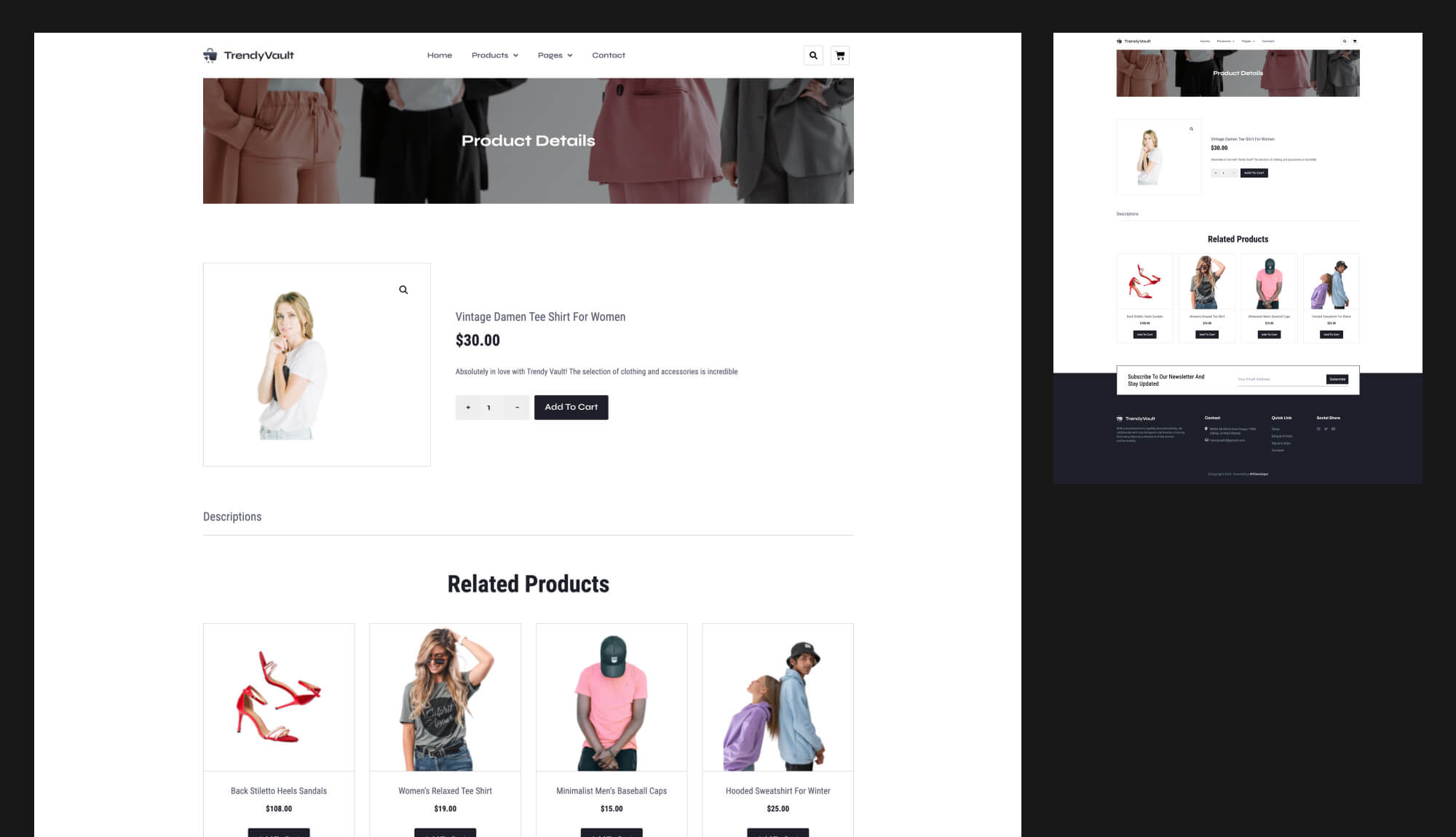 TrendyVault - WooCommerce Fashion Store Template For Elementor Product ...