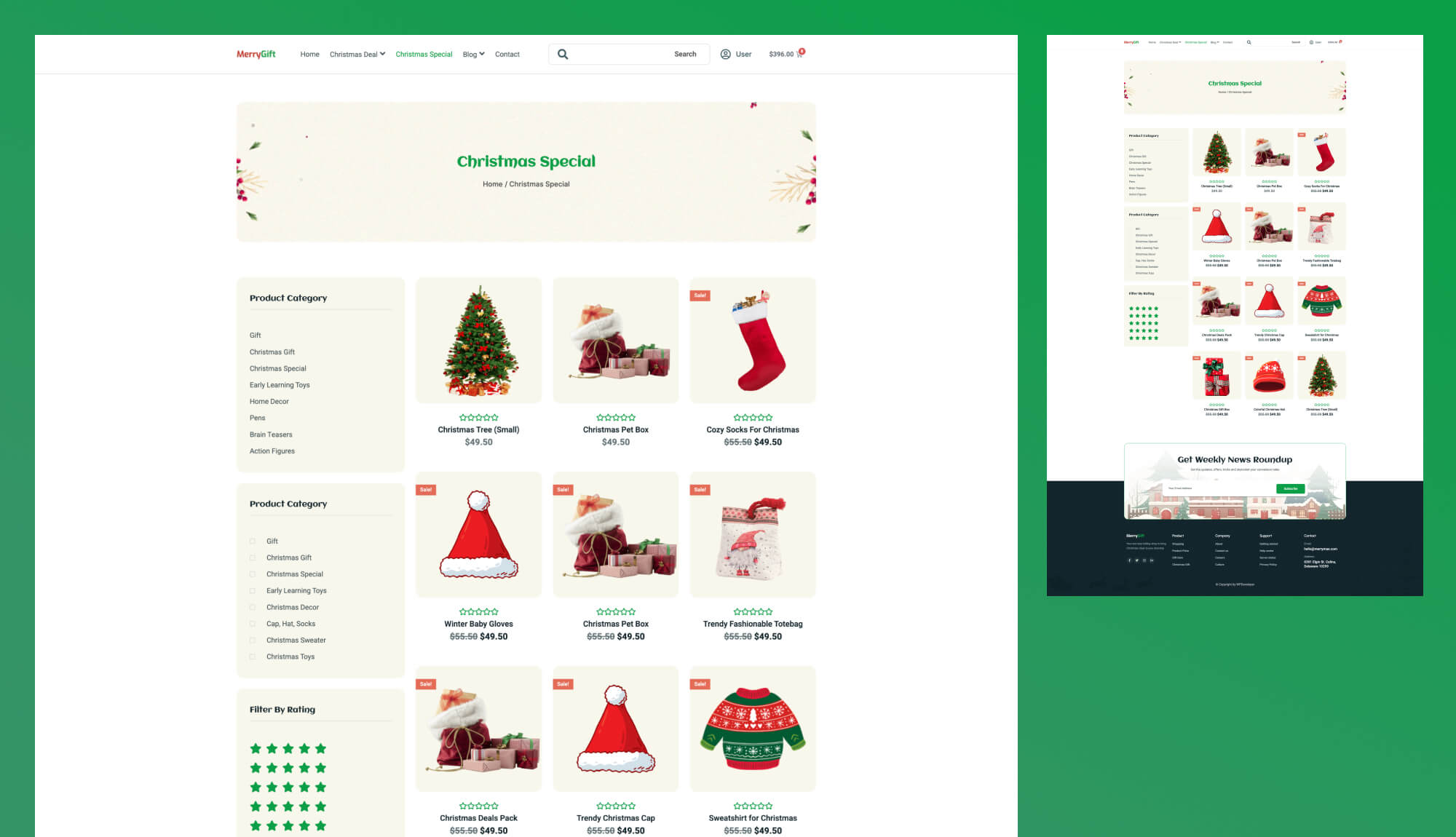 MerryGift - Christmas Website Template For Elementor Special Page ...