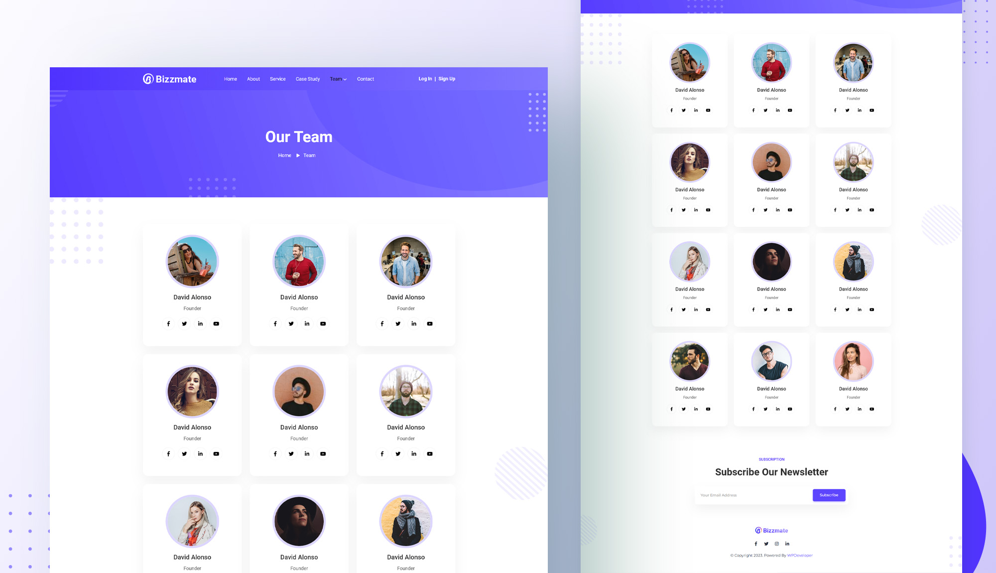 Bizzmate - Agency Template For Gutenberg Team Page | Templately