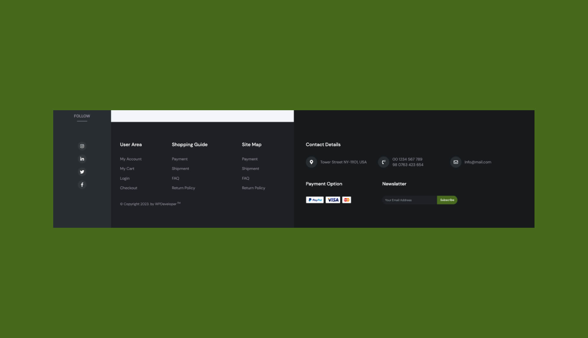Food Mart - Grocery Shop Website For Gutenberg Footer Section | Templately