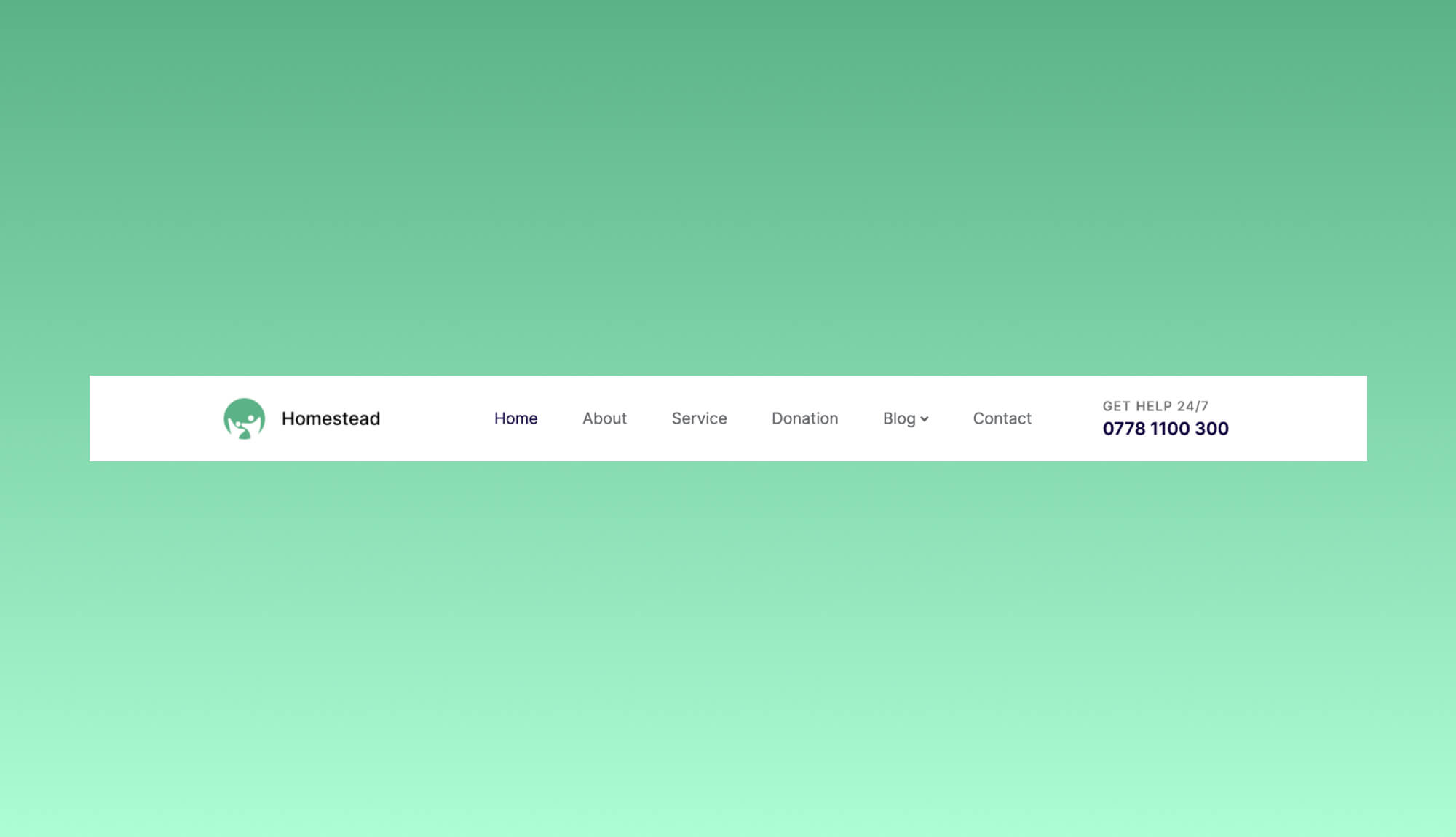 Homestead - Senior Care Service Website Template Header Section ...