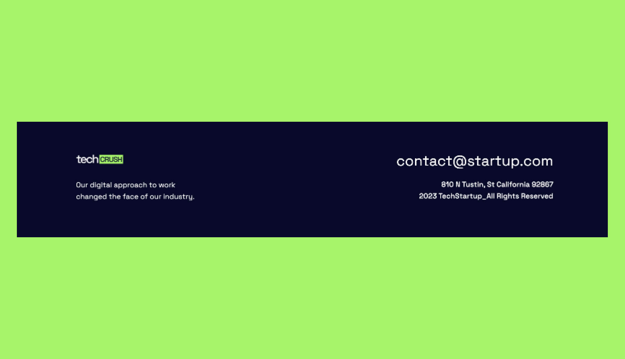 techCRUSH - Tech Startup Template For Elementor Footer | Templately