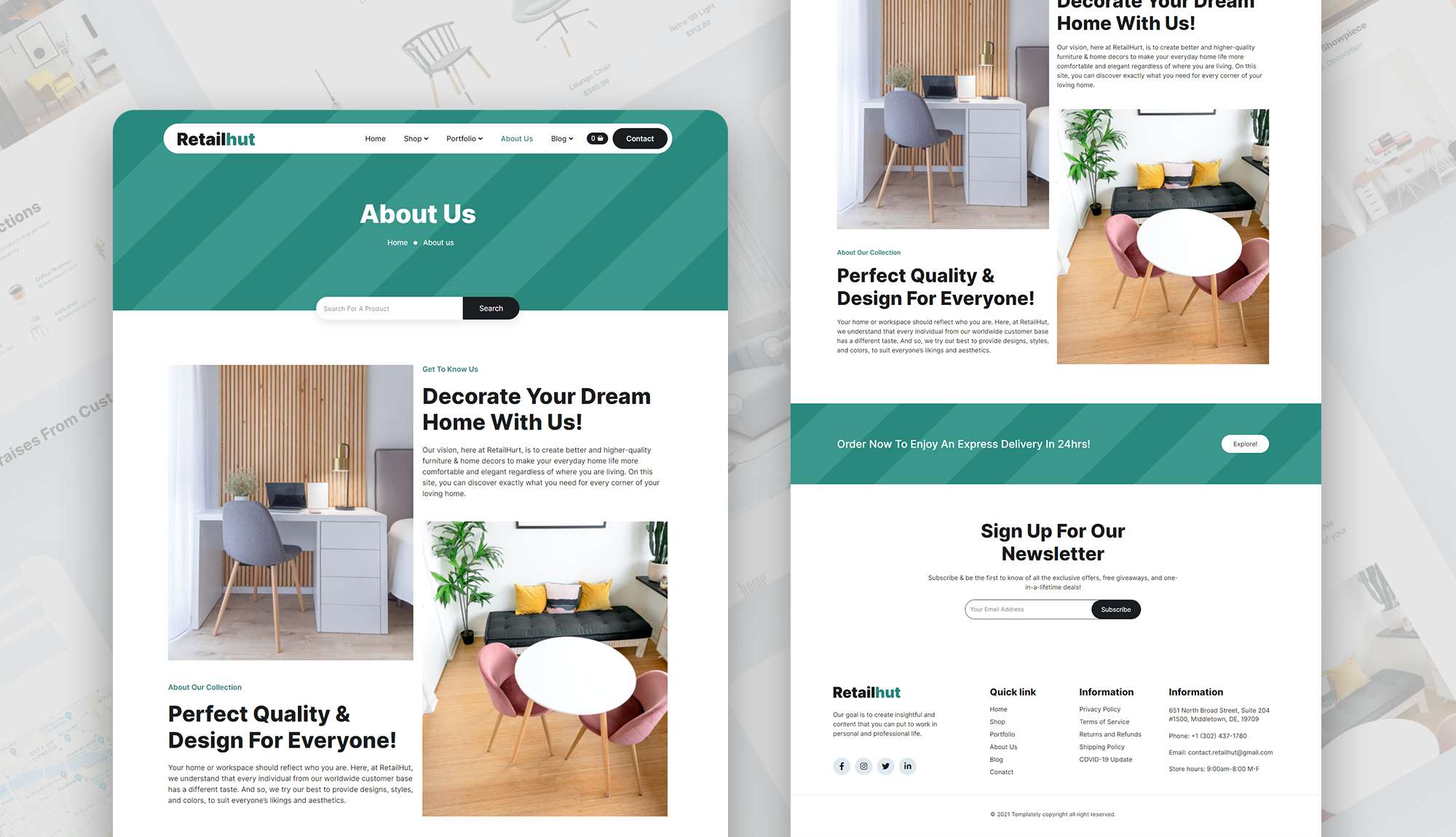 RetailHut - Template For Retail Store Websites About Page | Templately