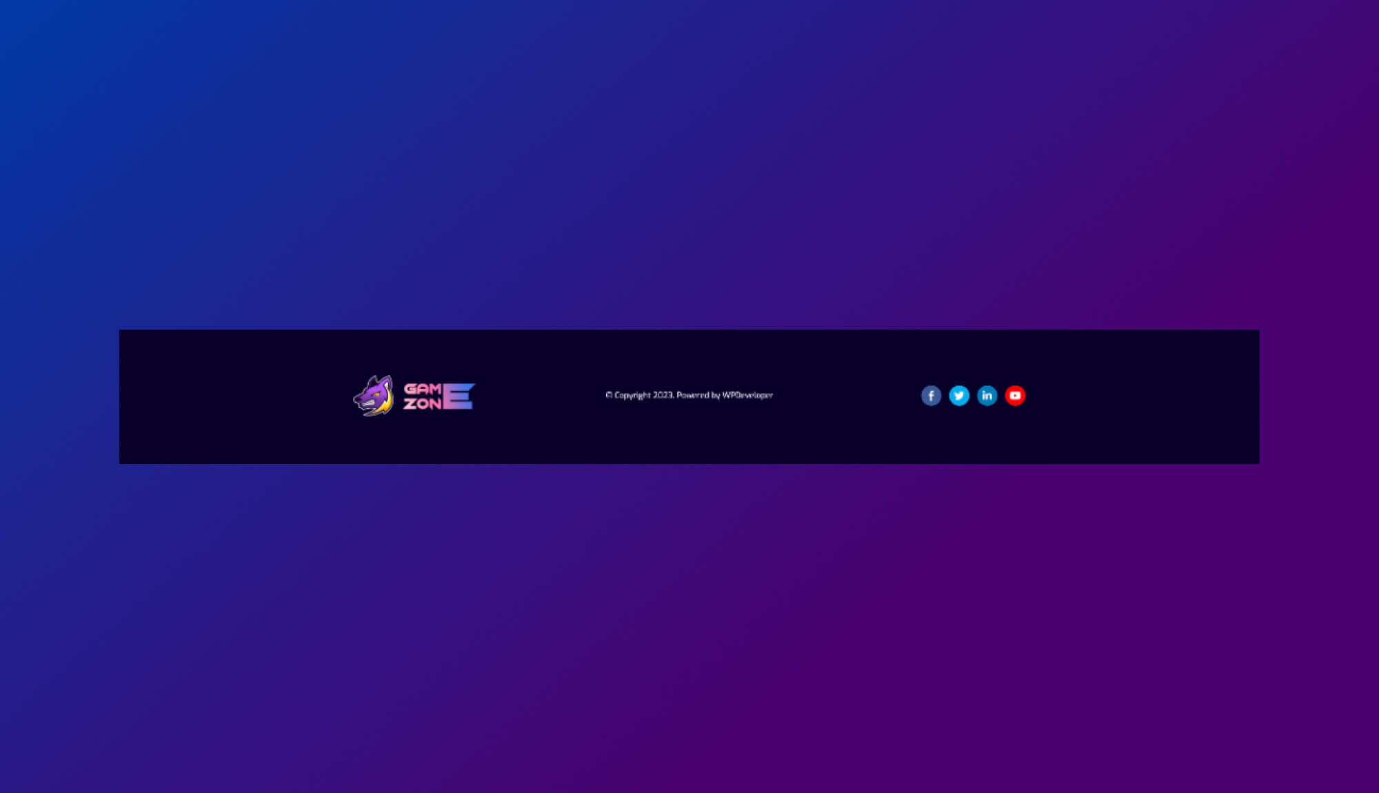 GameZone - Gaming Website Template For Gutenberg Footer Section For ...