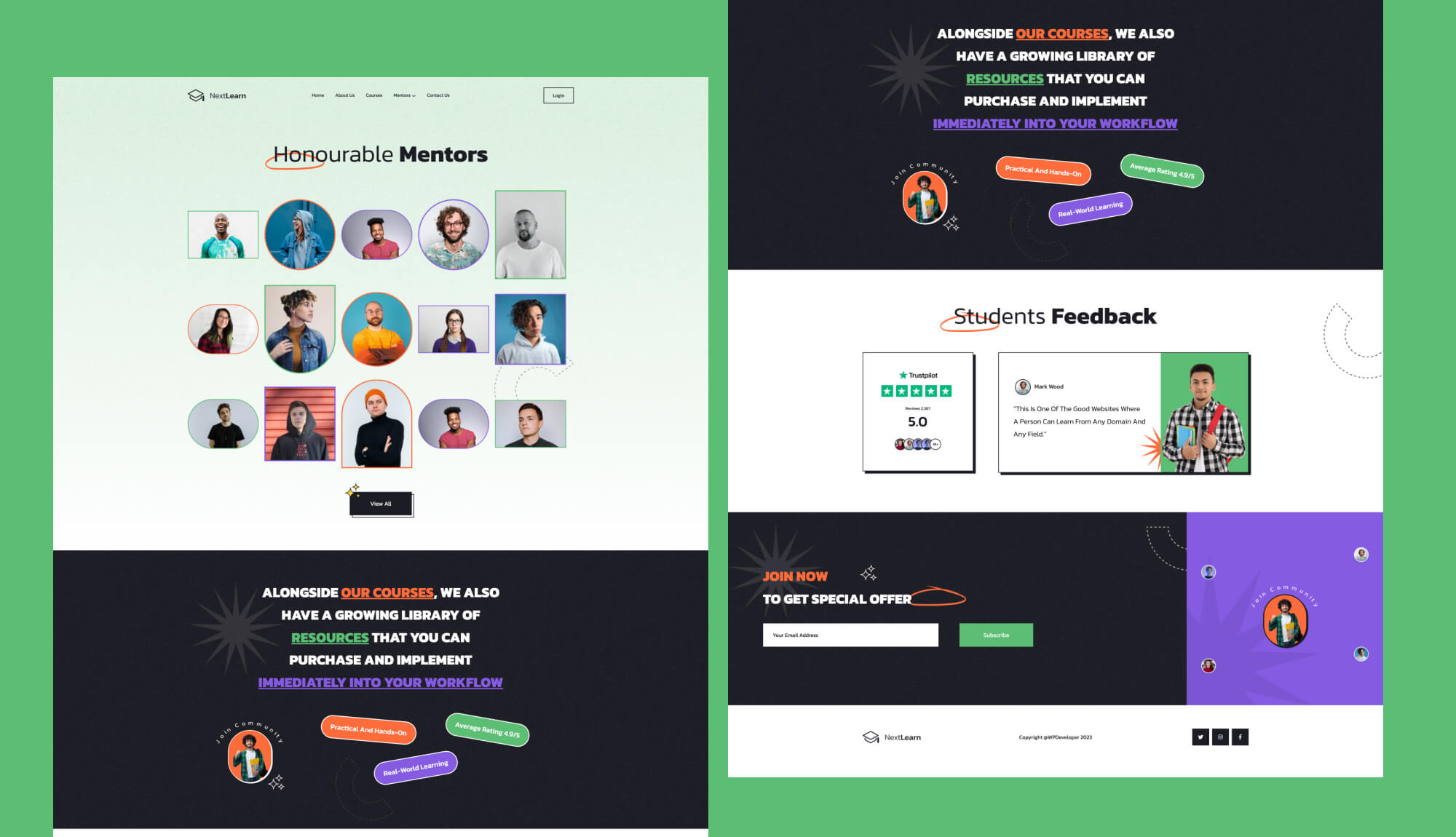 NextLearn - eLearning Template Pack For Elementor Mentor Page | Templately