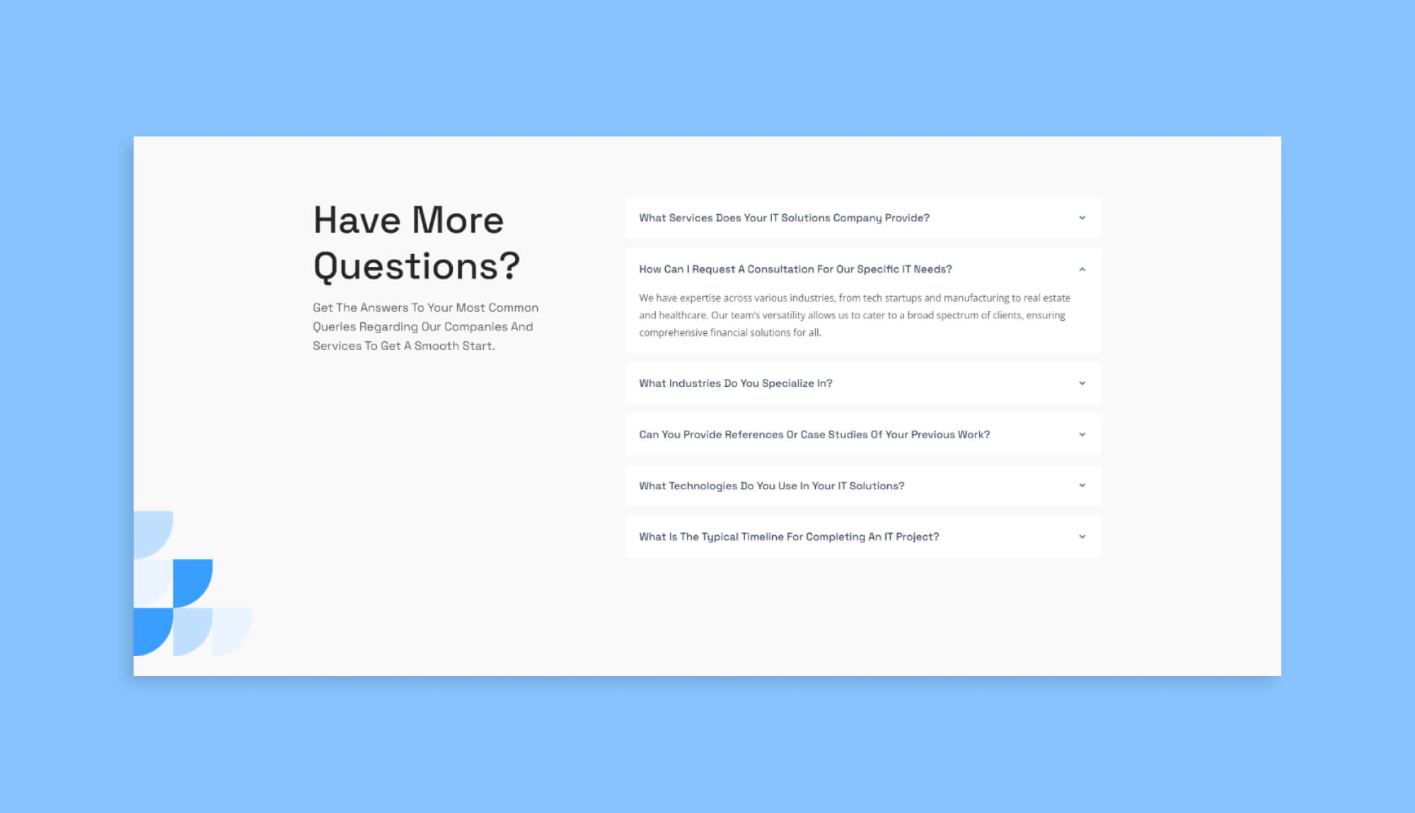 techitok - IT Solution & Business Website Template For Gutenberg FAQ ...