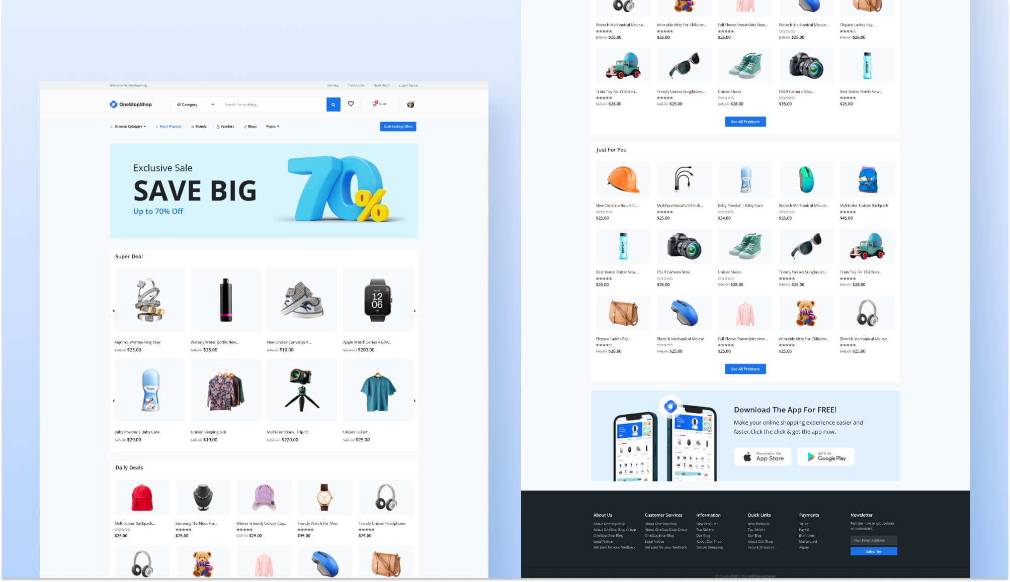OneStopShop - Multipurpose WooCommerce Template For Elementor Deals ...