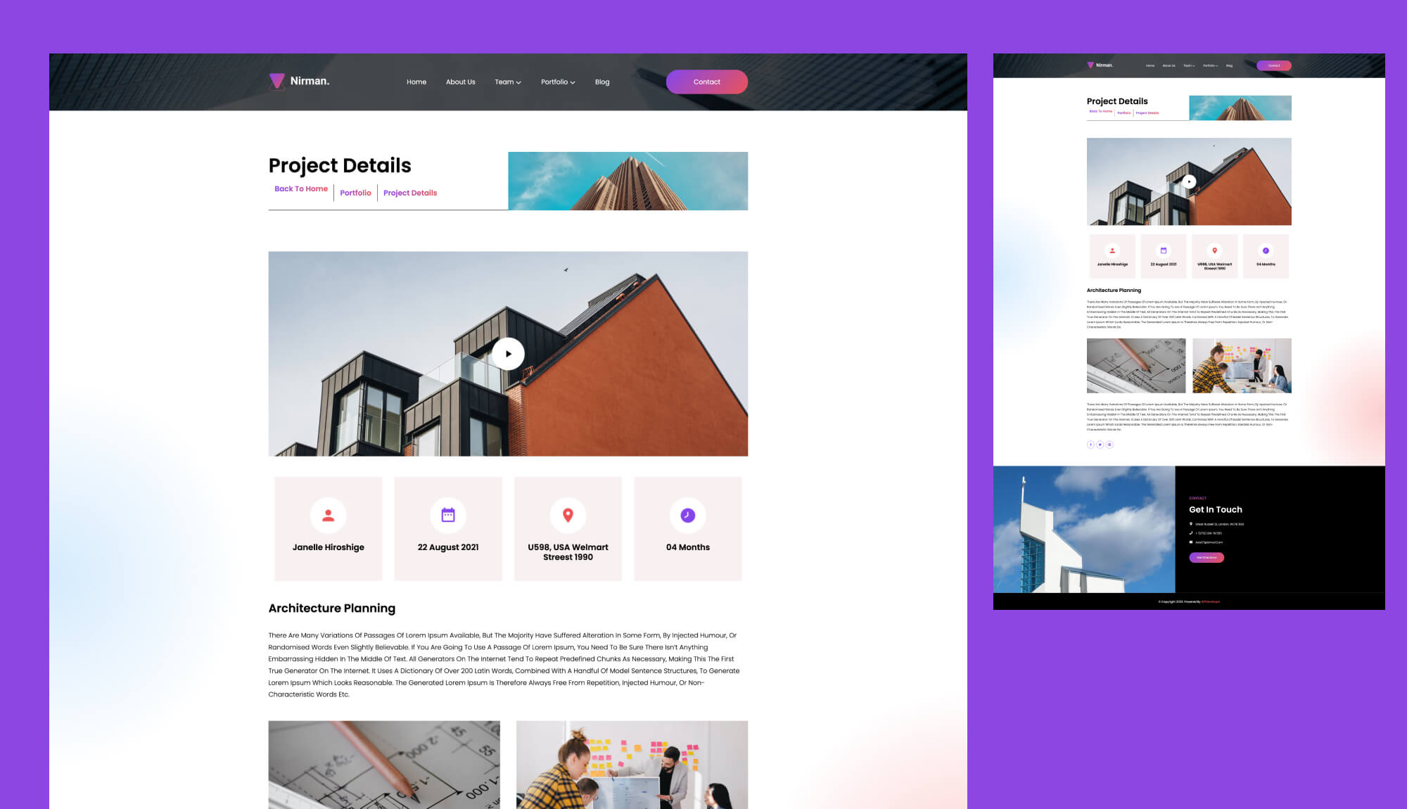 Nirman- Architecture Consultancy Website Template For Gutenberg ...