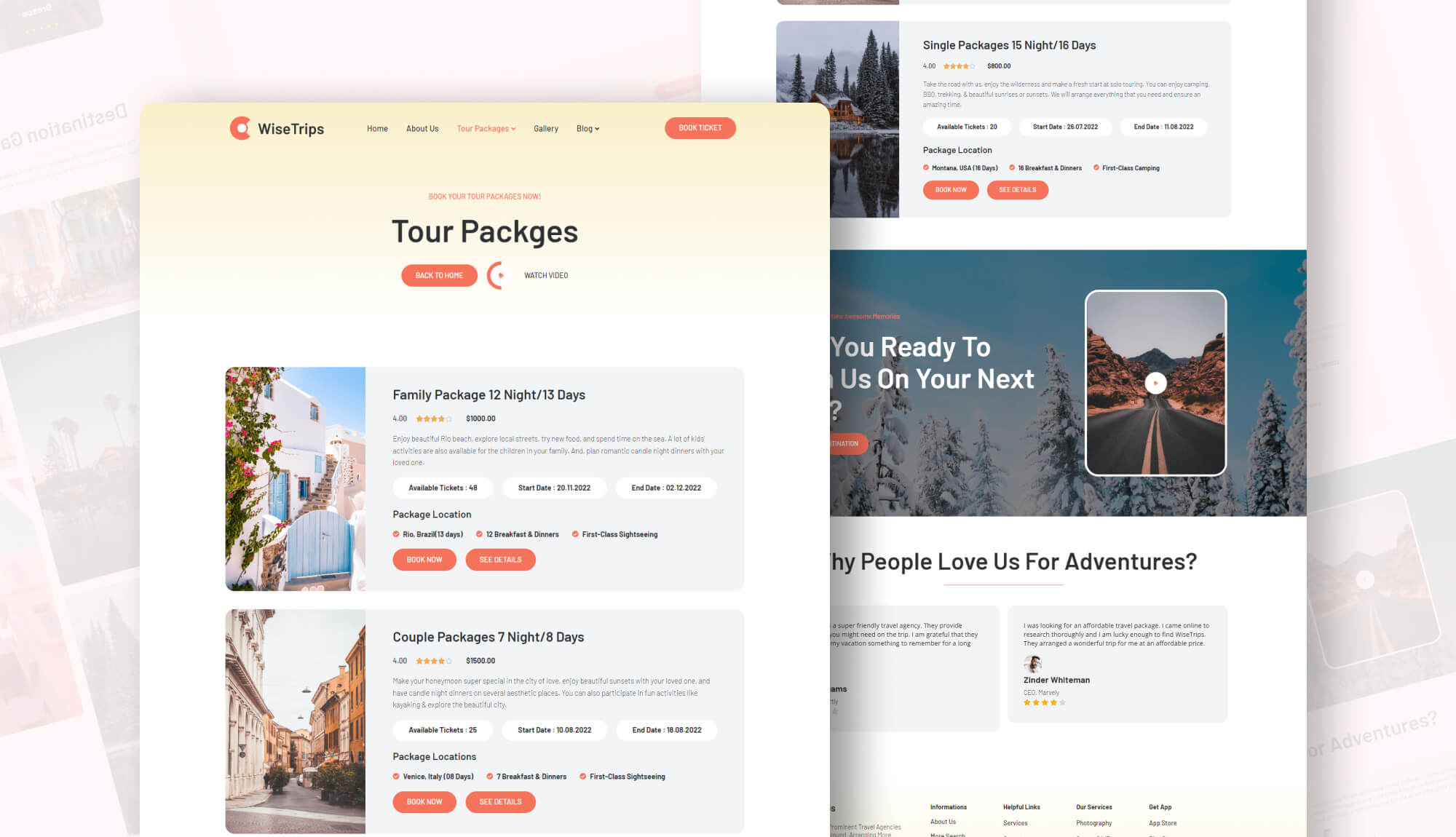 WiseTrips - Travel Agency Template For Elementor Tour Package Page ...