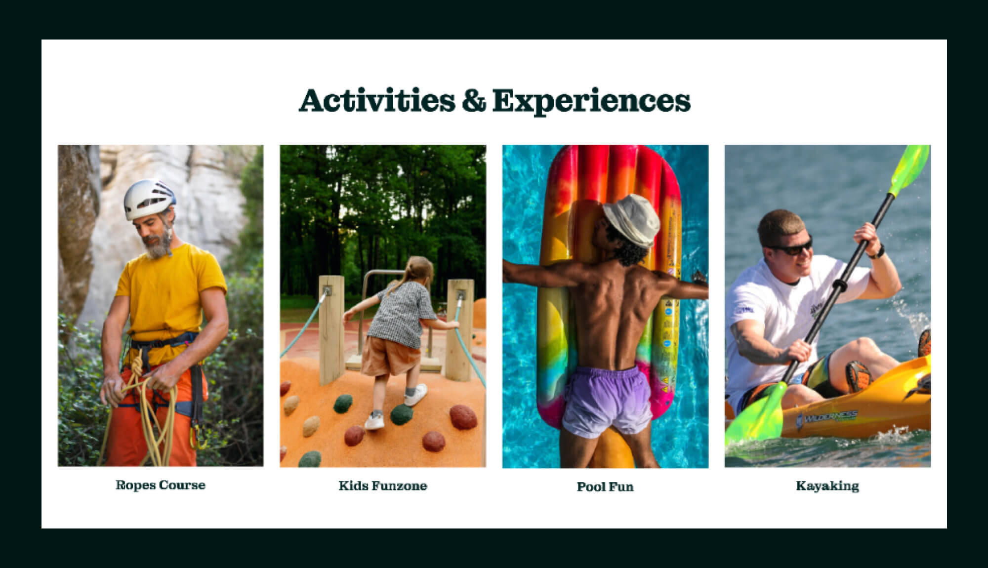 NatuRetreat - Ecotourism Template For Elementor Activities Section ...