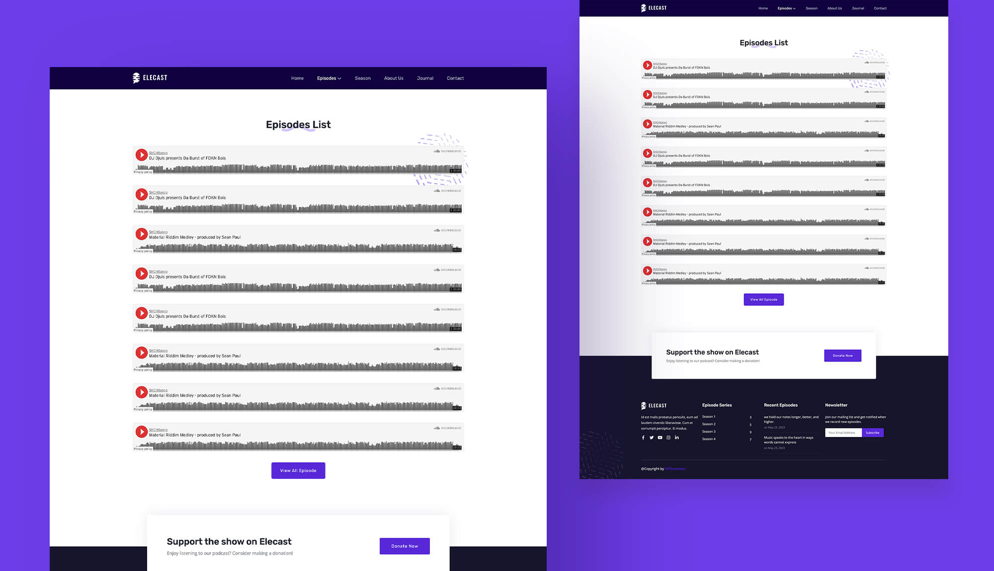 EleCast - Podcast Website Template For Gutenberg Episode Page | Templately
